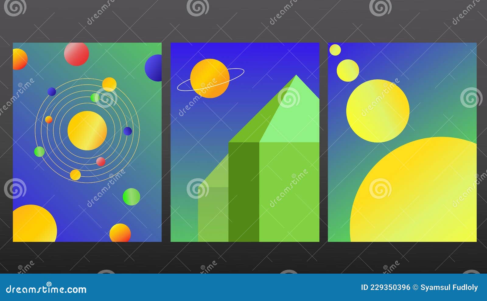 Astro Planet Abstract Poster Background Stock Vector - Illustration of ...