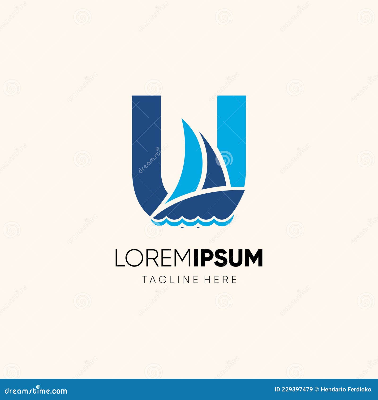 Letter U Sailor Boat Logo Design Vector Icon Graphic Emblem ...