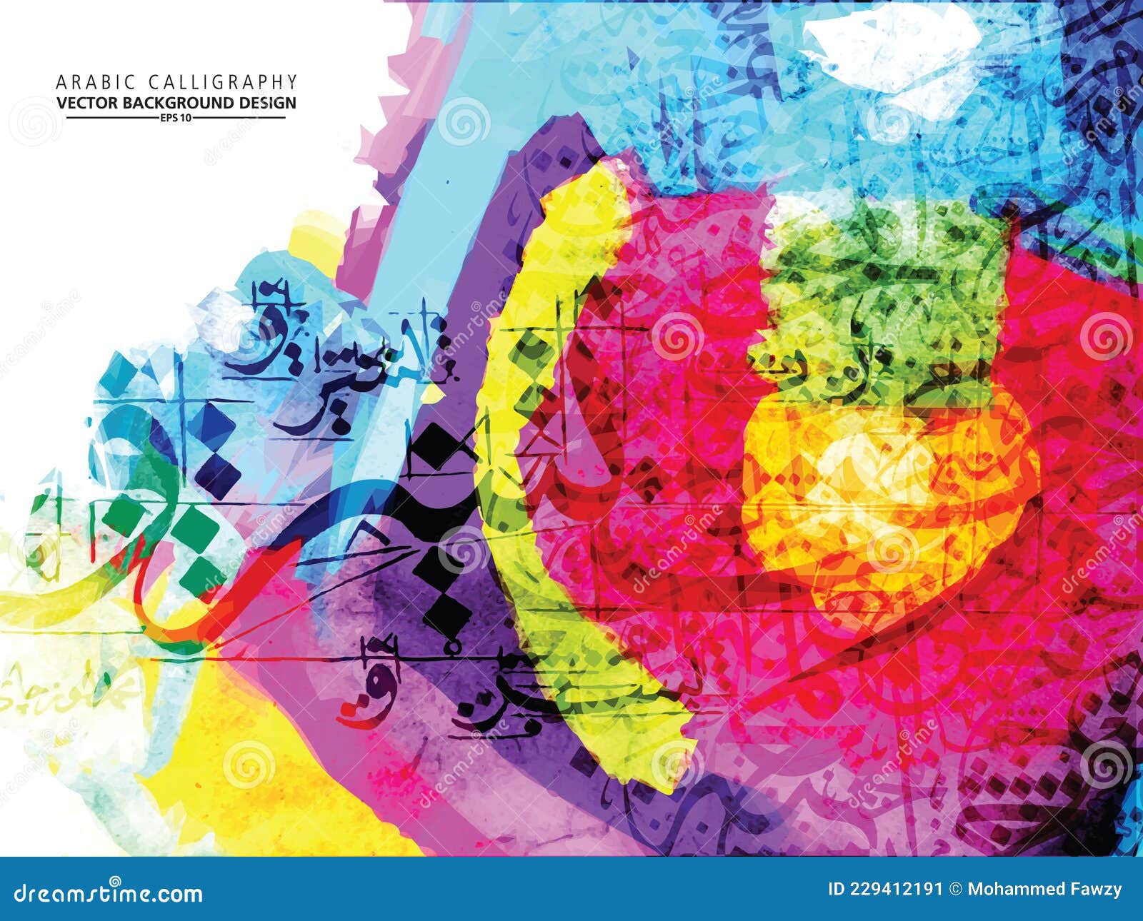 Arabic Background Theme, Arabic Art Calligraphy.- Vector Stock Vector ...