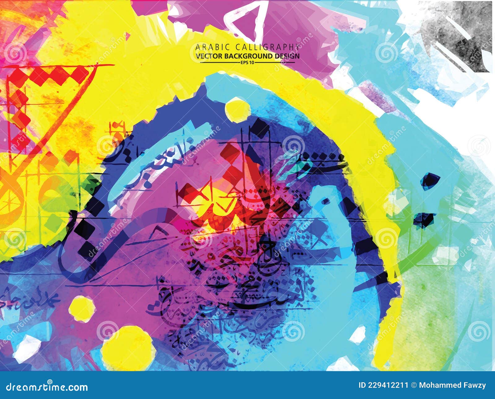 Arabic Background Theme, Arabic Art Calligraphy.- Vector Stock Vector ...