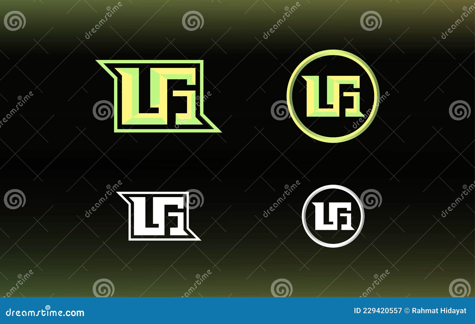 Initials LG Logo with a Bright Color is Suitable for E Sports Teams and ...