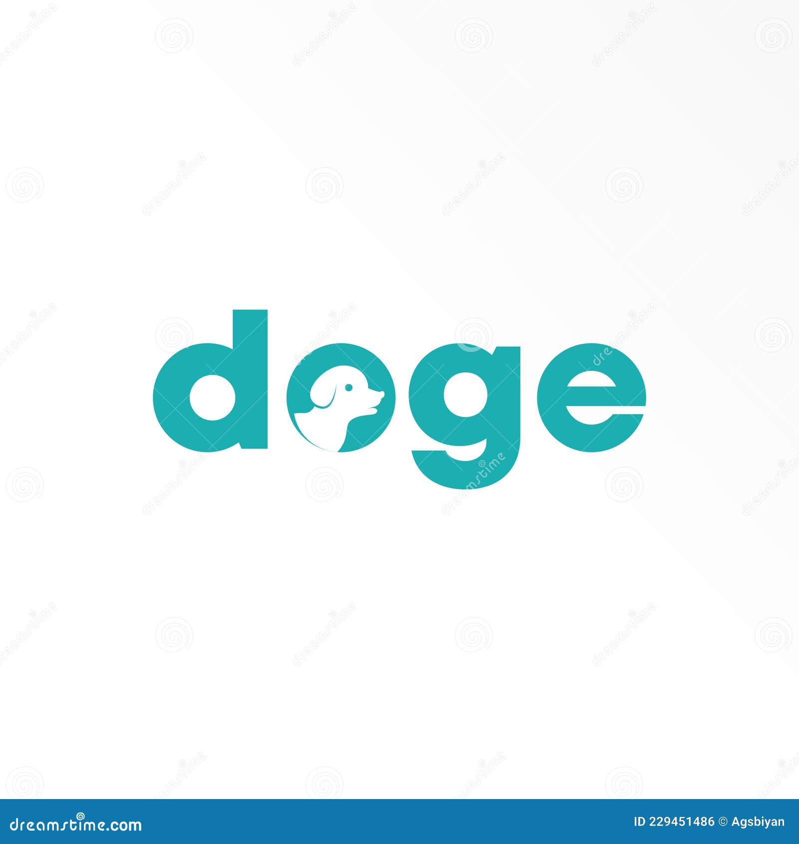 Letter DOGE Free Logo Vector Stock. Dog Abstract Design Concept. Stock ...