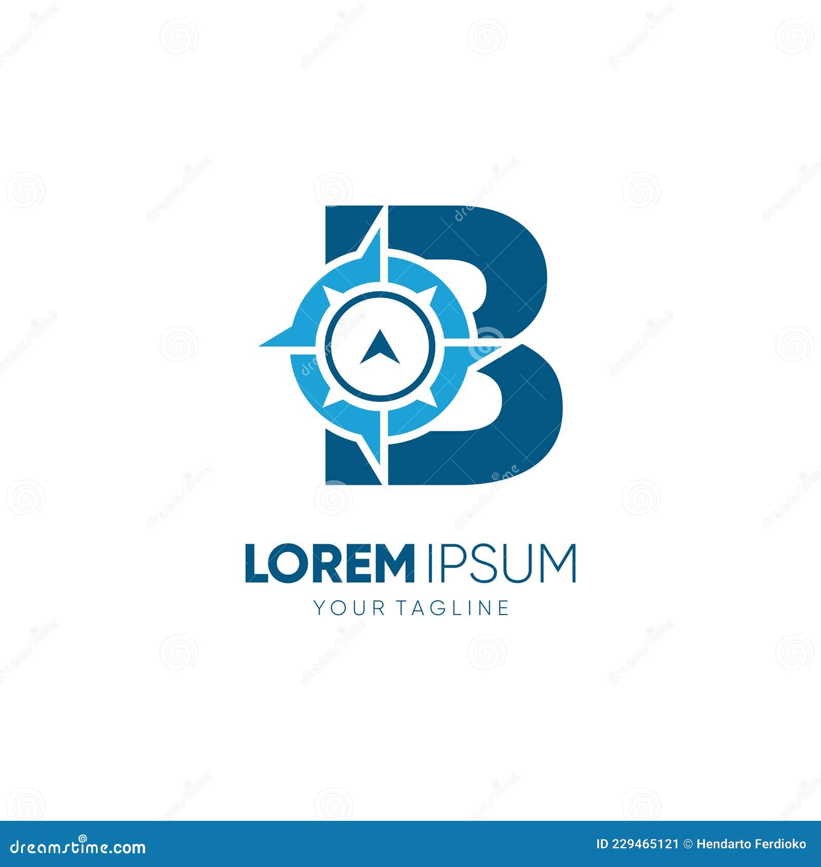 Letter B Compass Logo Design Vector Icon Graphic Emblem Illustration ...