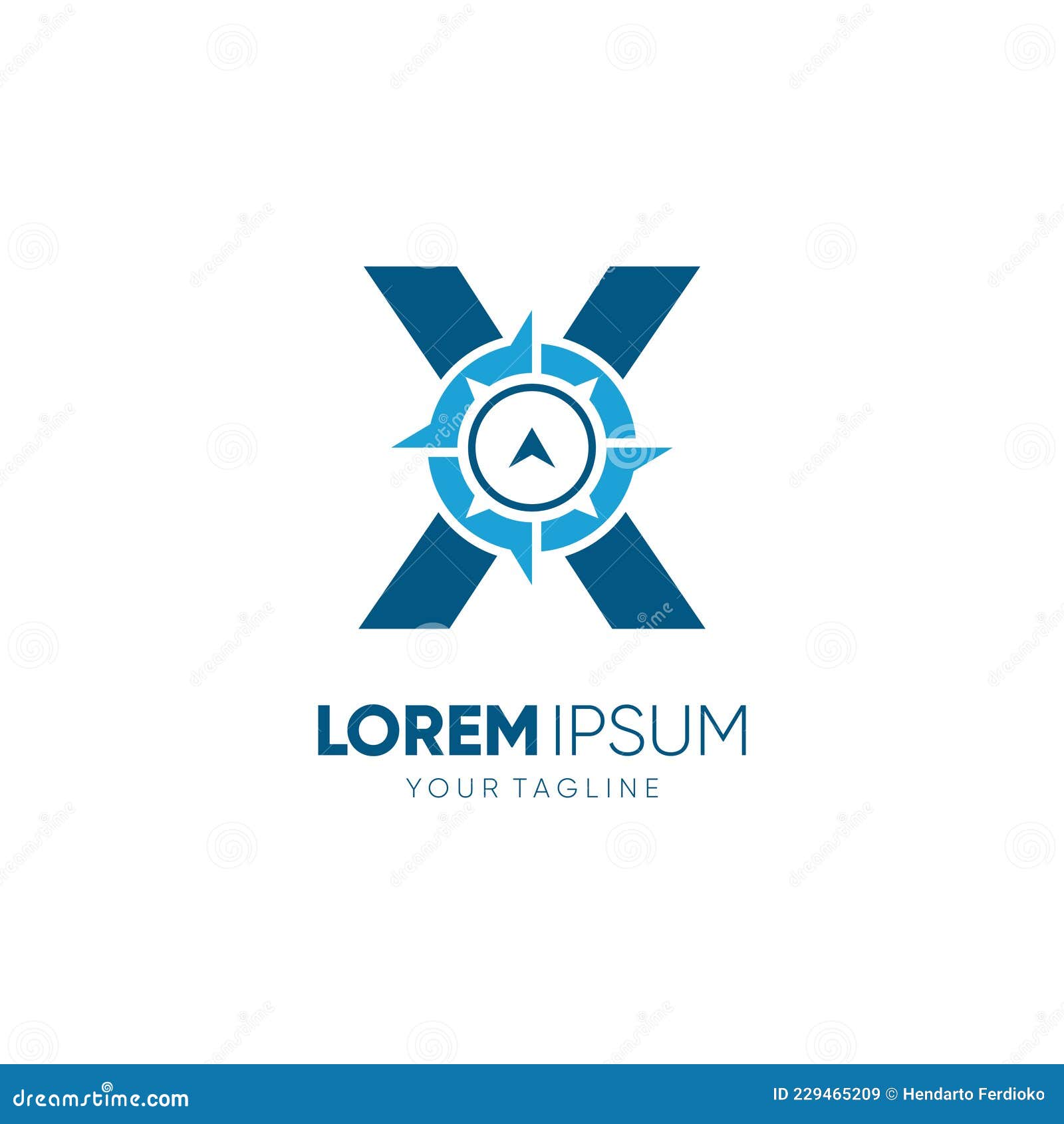 Letter X Compass Logo Design Vector Icon Graphic Emblem Illustration ...