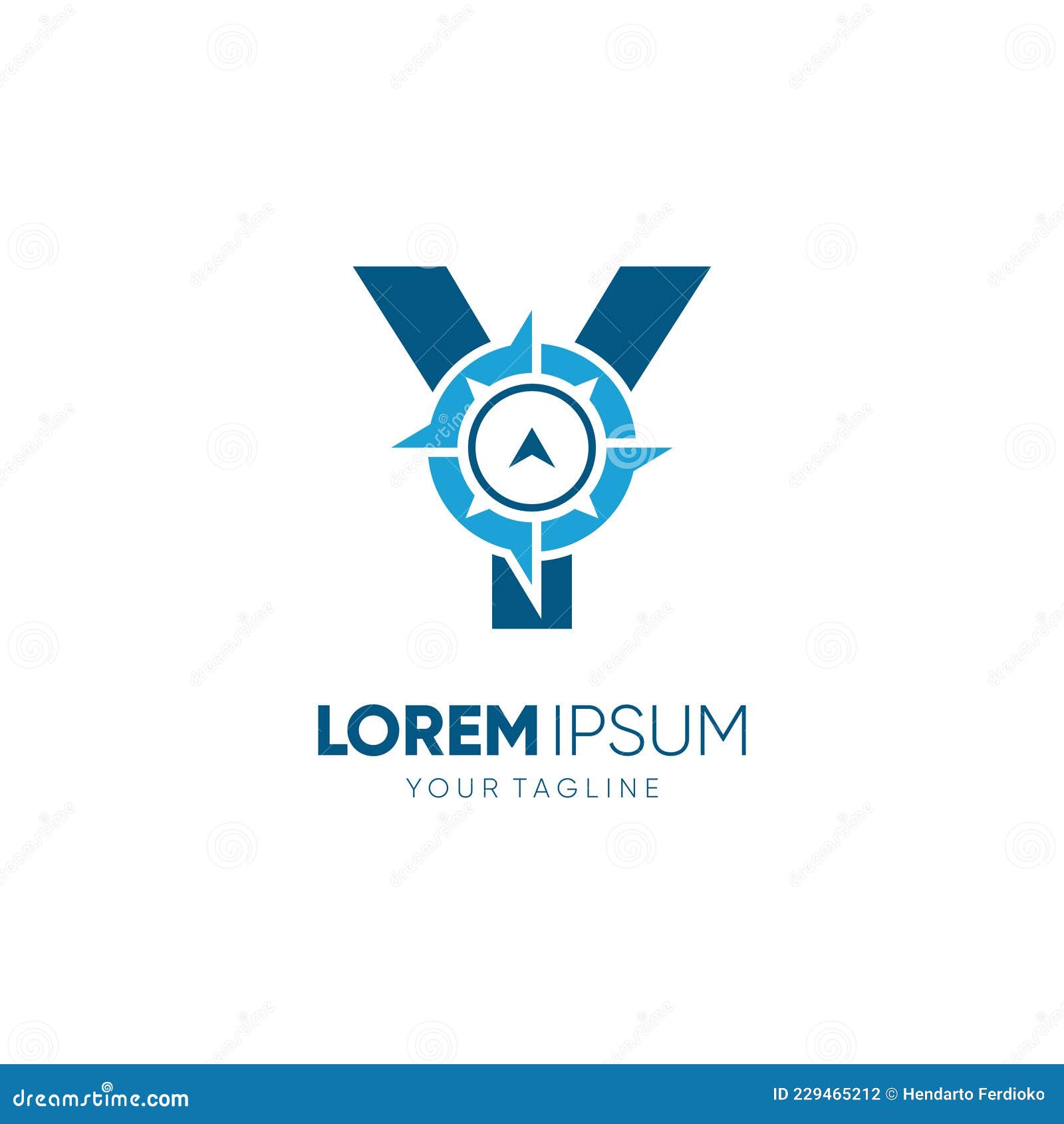 Letter Y Compass Logo Design Vector Icon Graphic Emblem Illustration ...