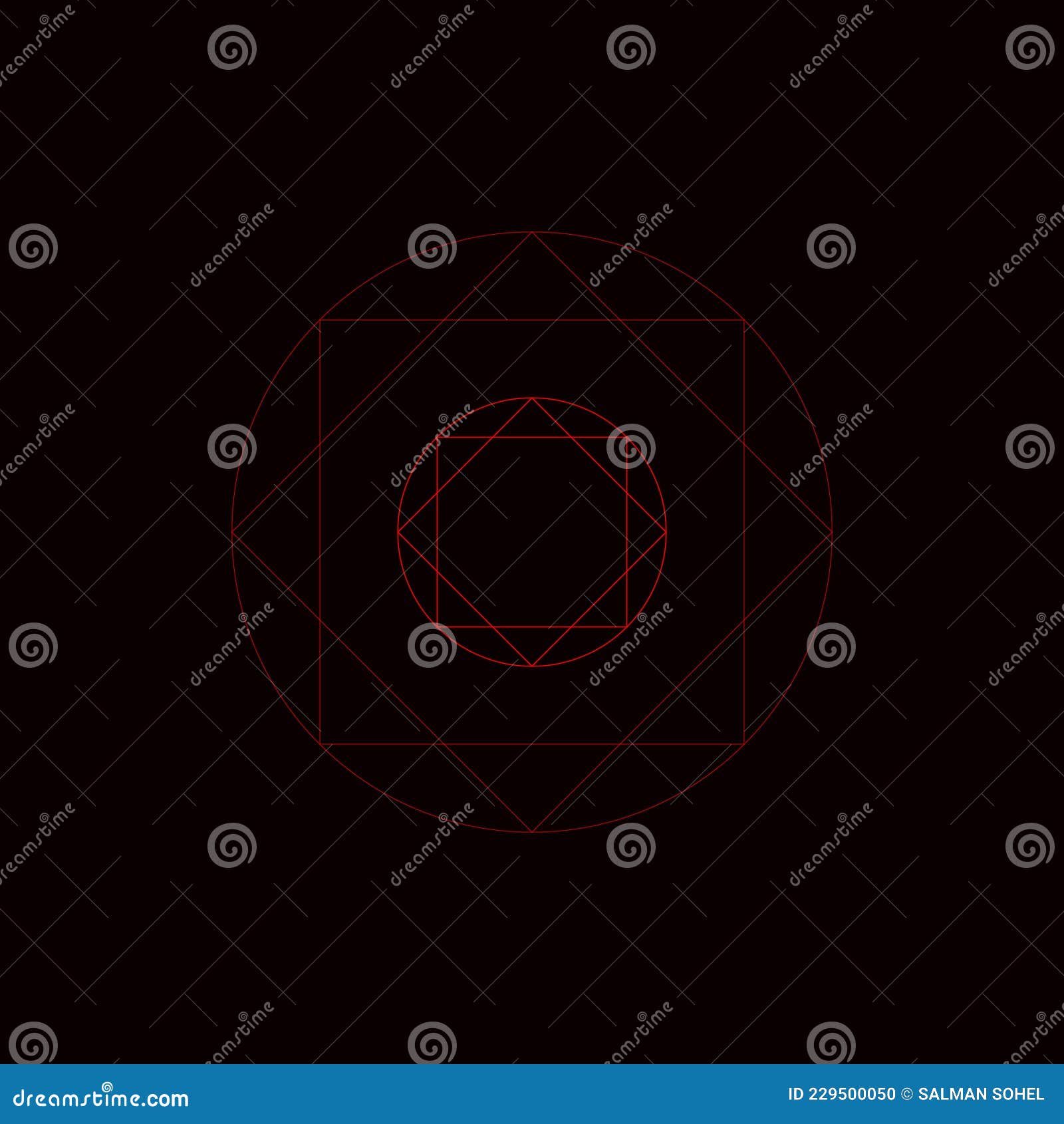 Abstract Red Round Square Icon Symbol Design Stock Illustration ...