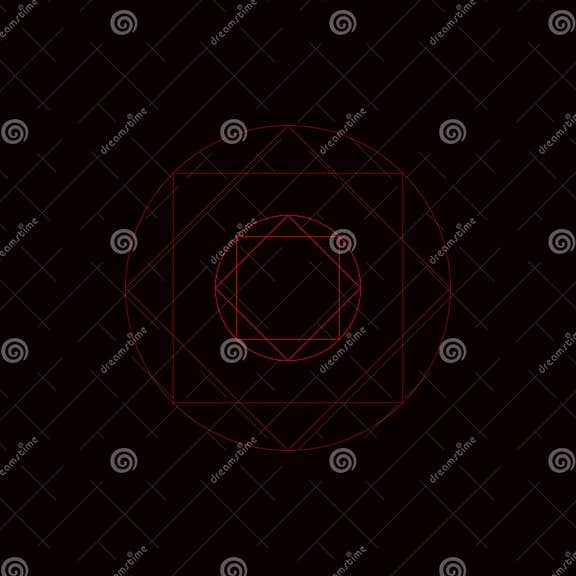 Abstract Red Round Square Icon Symbol Design Stock Illustration ...