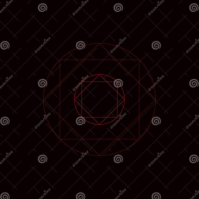 Abstract Red Round Square Icon Symbol Design Stock Illustration ...