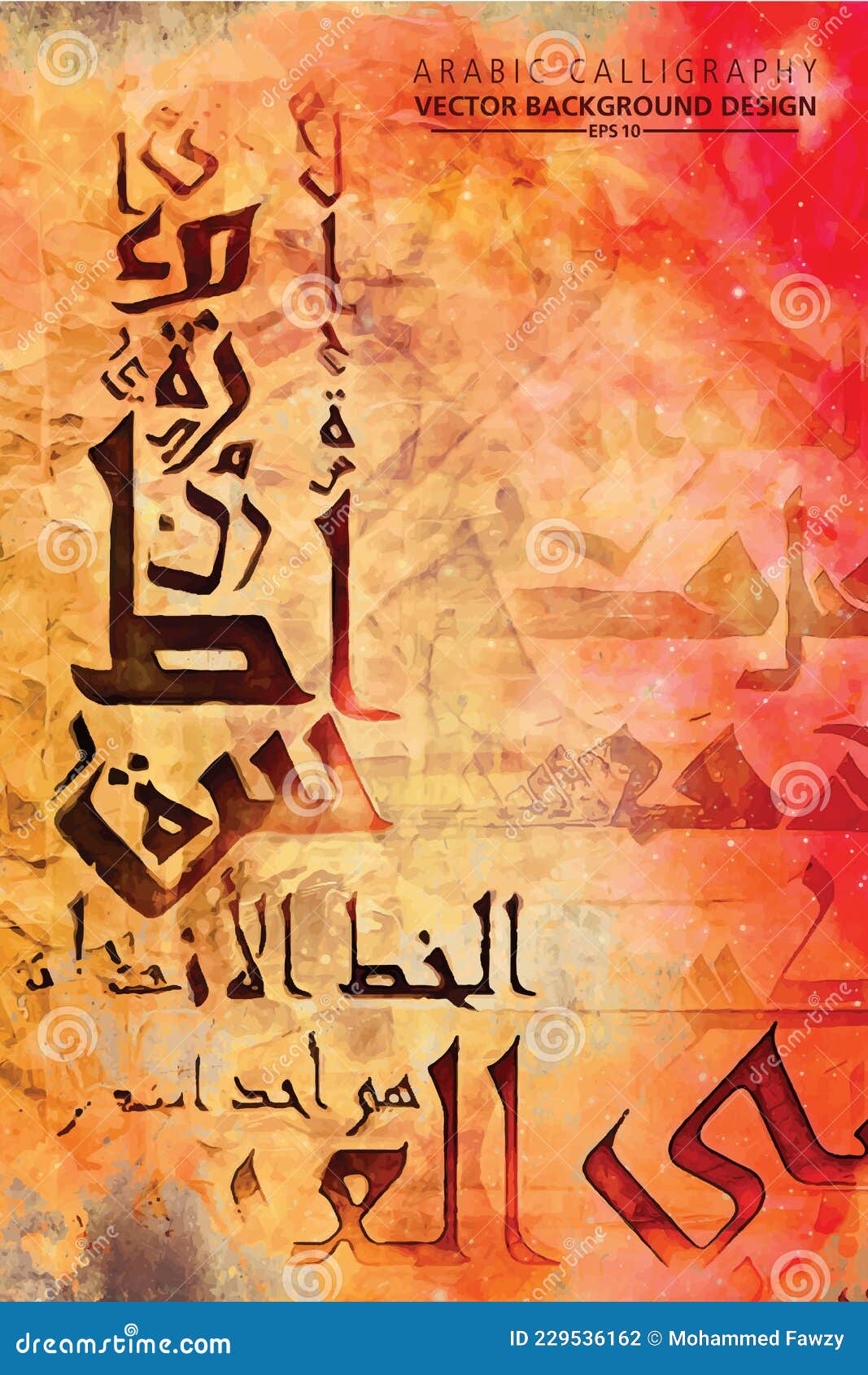 Arabic Background Theme, Arabic Art Calligraphy.- Vector Stock ...