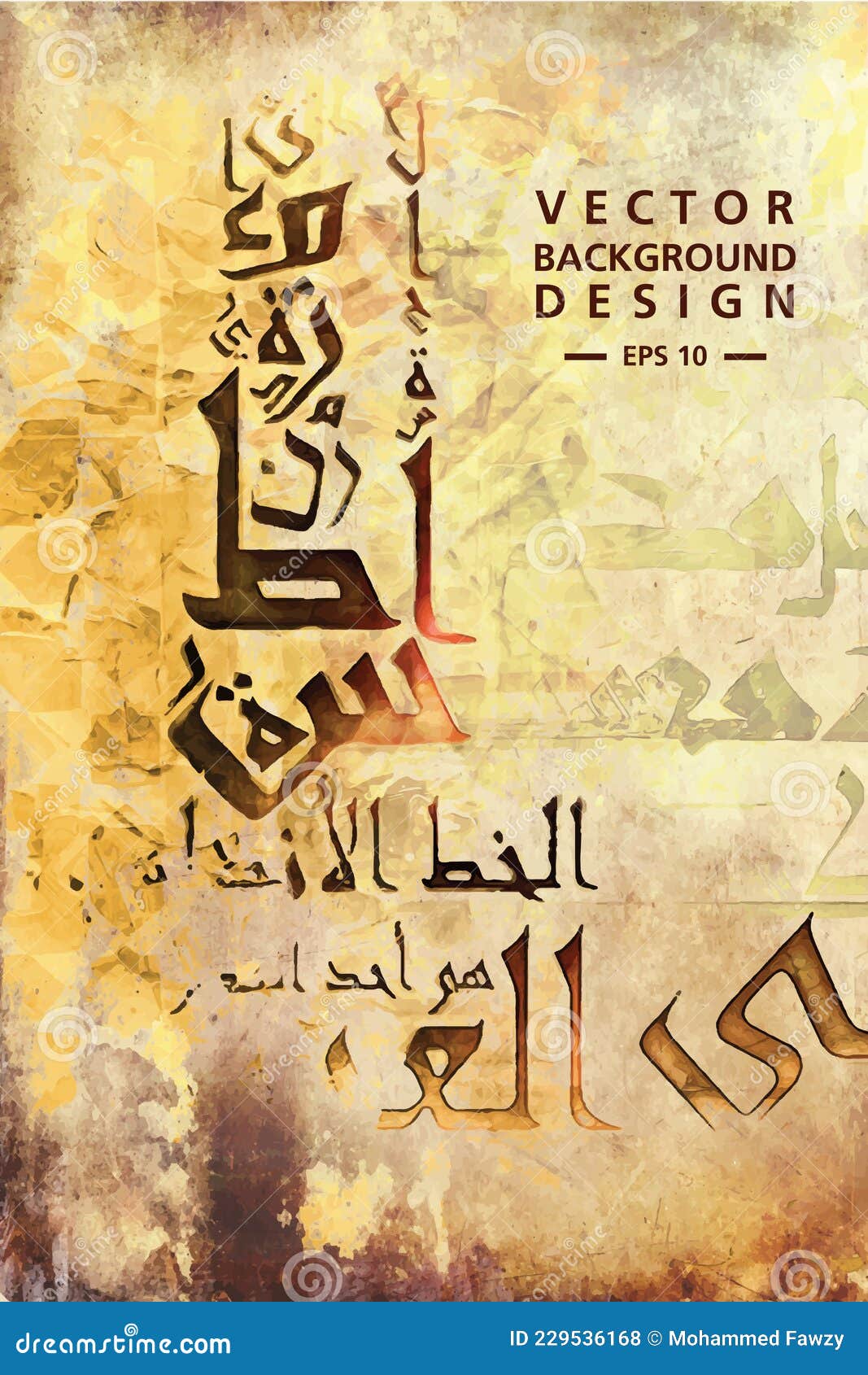 Arabic Background Theme, Arabic Art Calligraphy.- Vector Stock Vector ...