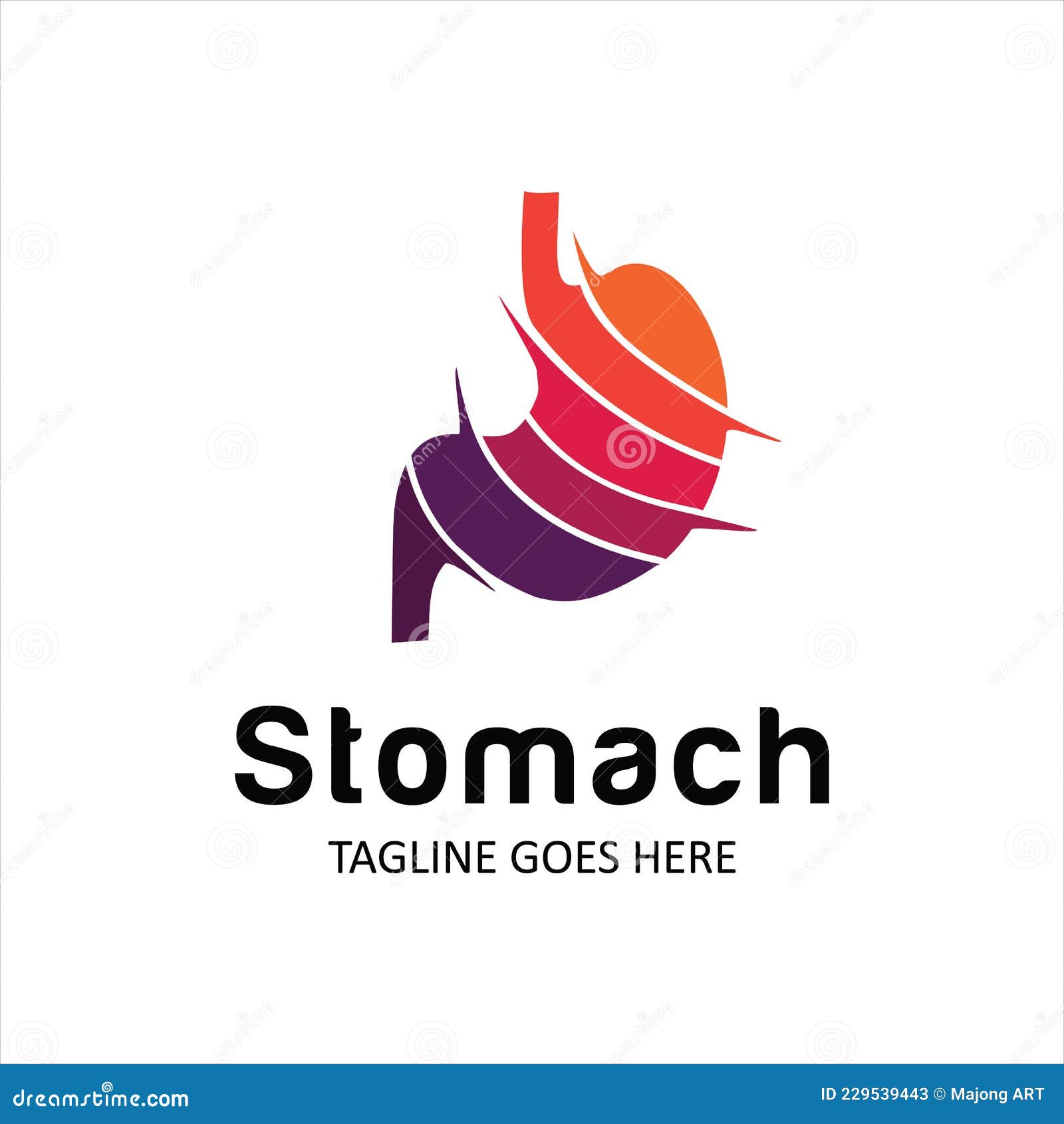 Stomach Logo Design Concept Stock Vector - Illustration of element ...