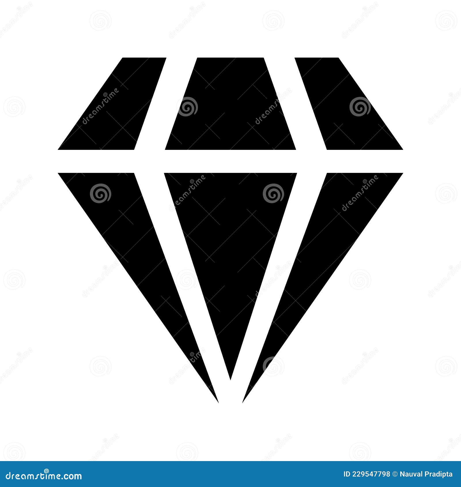 Diamond Solid Style Icon stock vector. Illustration of user - 229547798