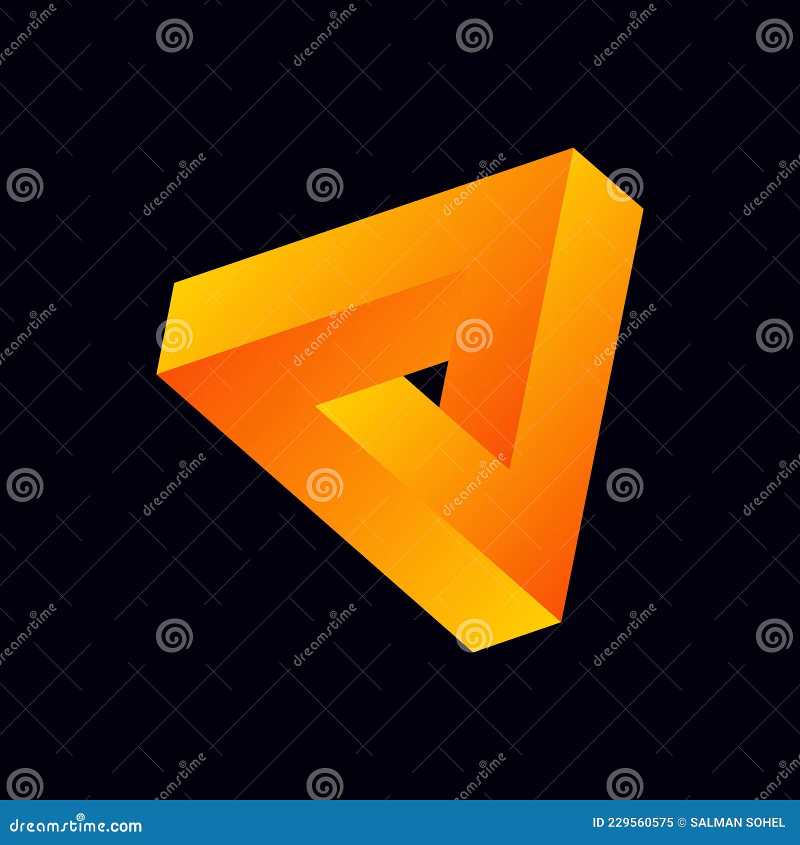Abstract Yellow 3d Icon Symbol Design Stock Illustration - Illustration ...