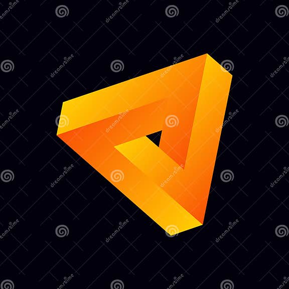 Abstract Yellow 3d Icon Symbol Design Stock Illustration - Illustration ...