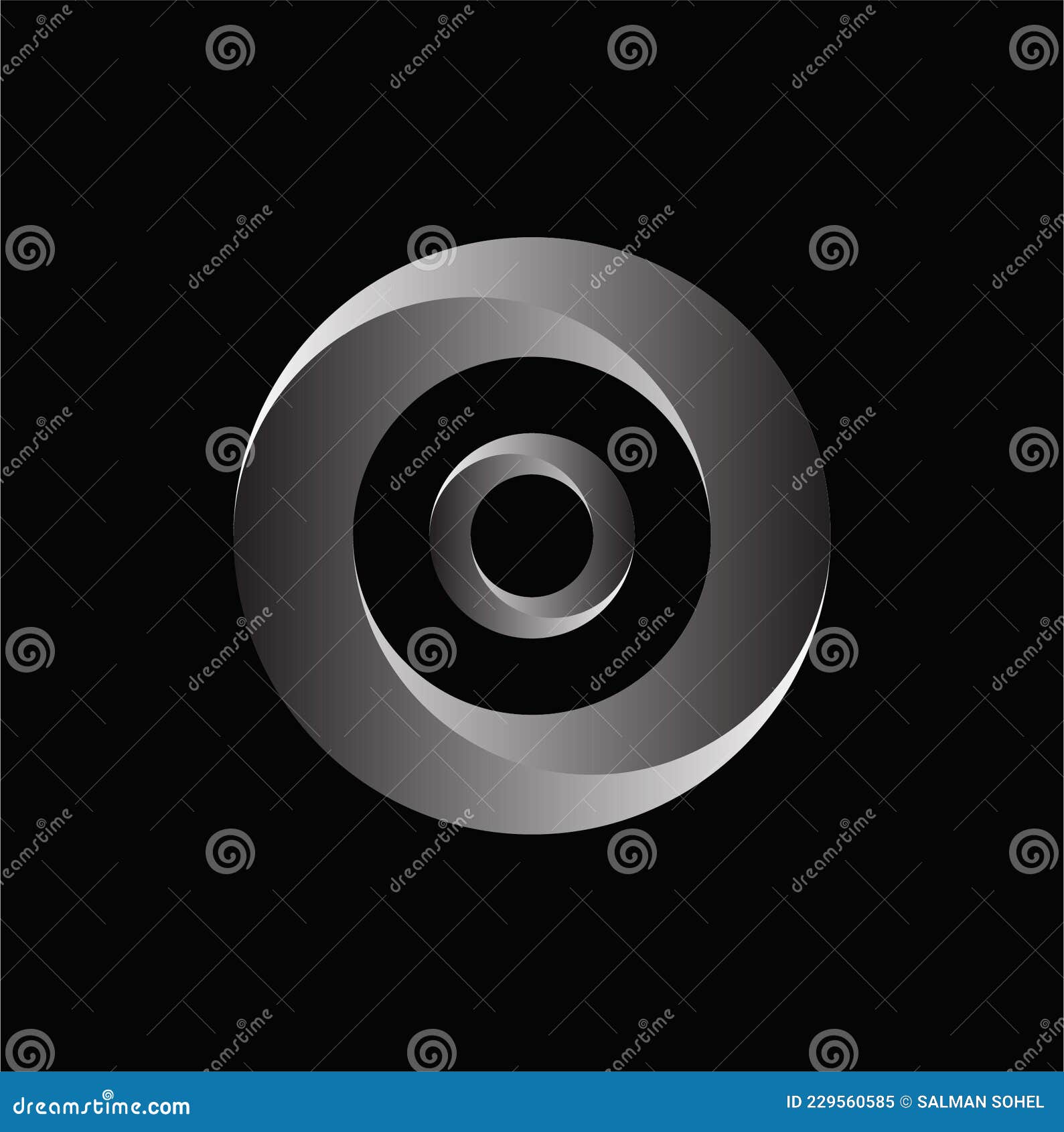 Abstract Round Circle 3d Gradient Logo Symbol Design Stock Illustration ...
