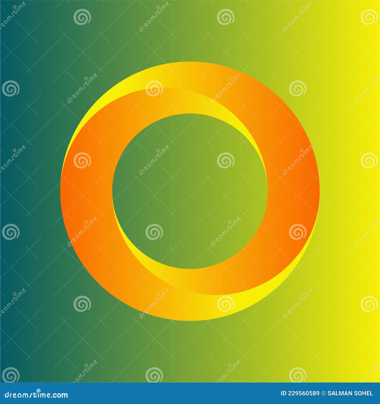 Abstract Circle Yellow Gradient Logo Symbol Design Stock Image - Image ...