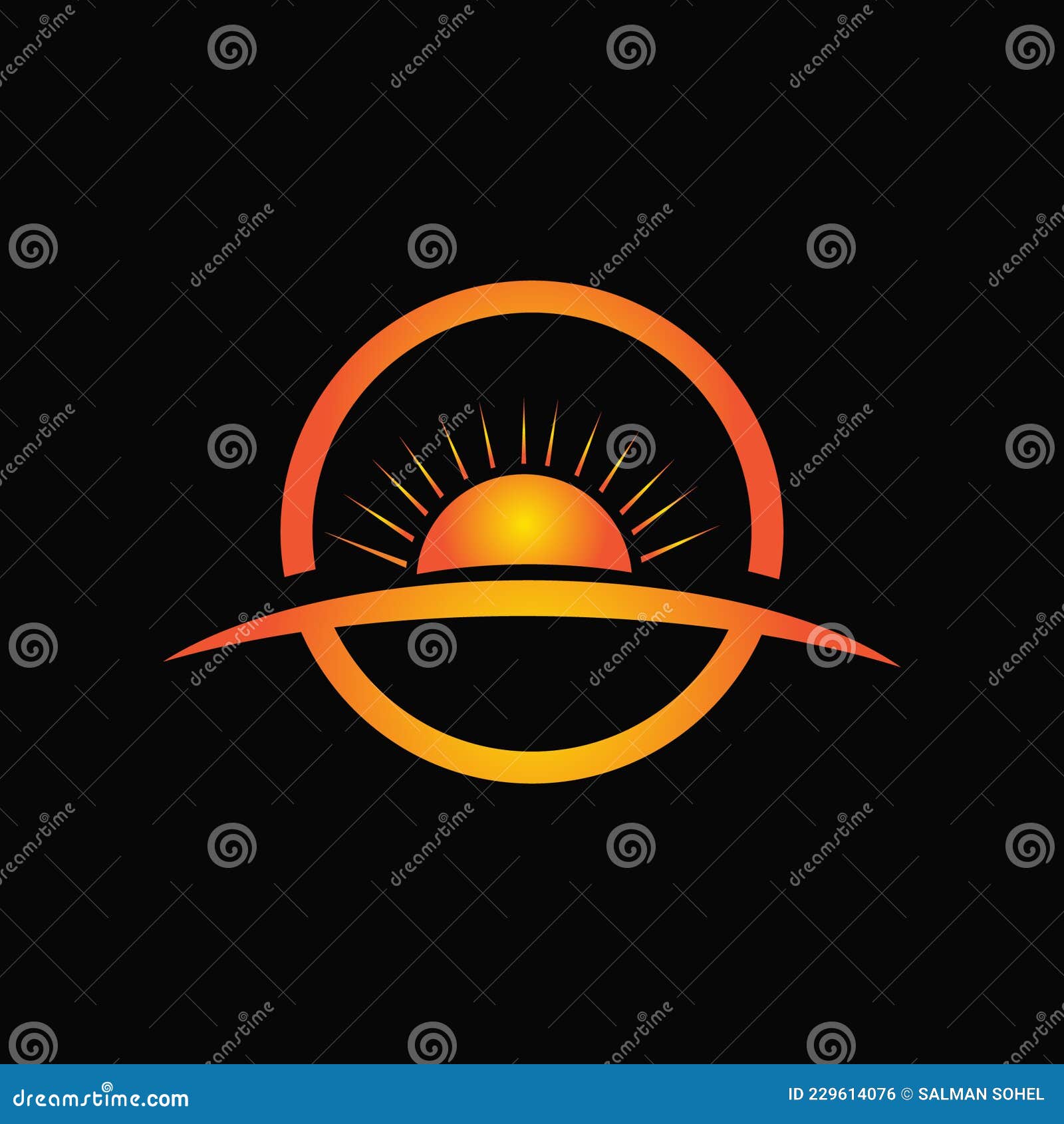 Abstract Circle Sun Light Symbol Icon Design Stock Illustration ...