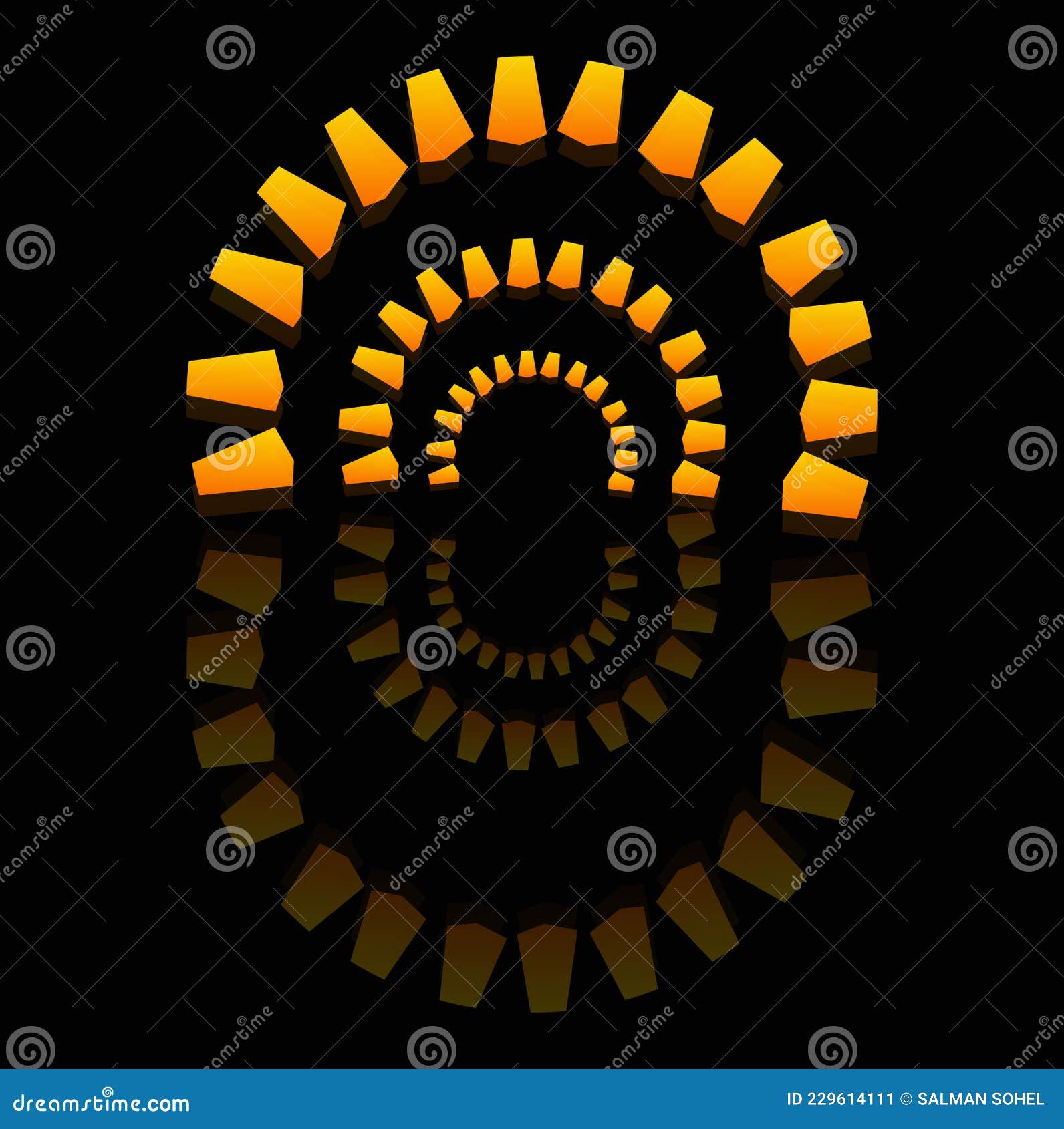 Abstract Orange Circle Background Design Stock Illustration ...