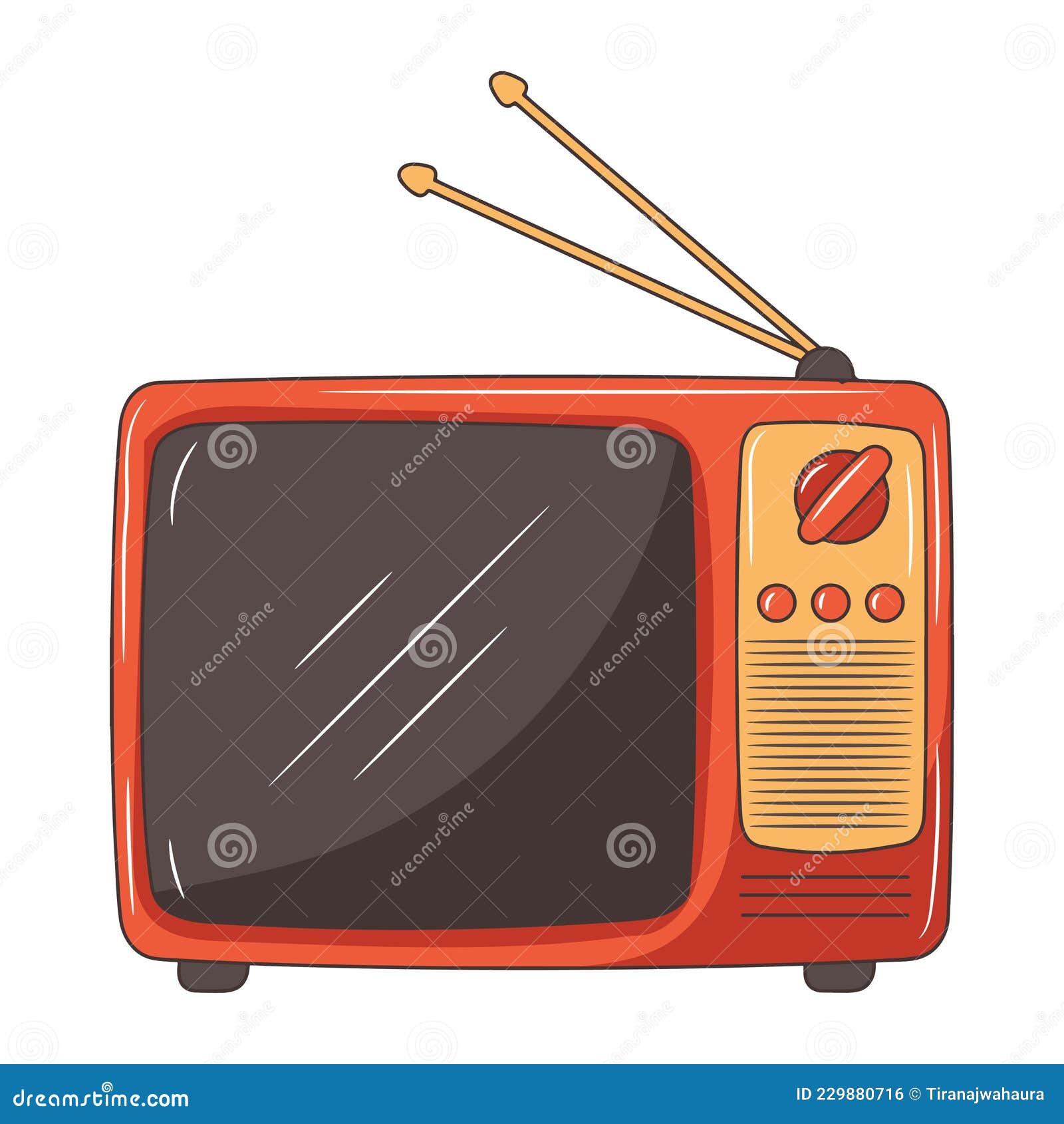 Television Colored Cartoon Vector Illustration | CartoonDealer.com ...