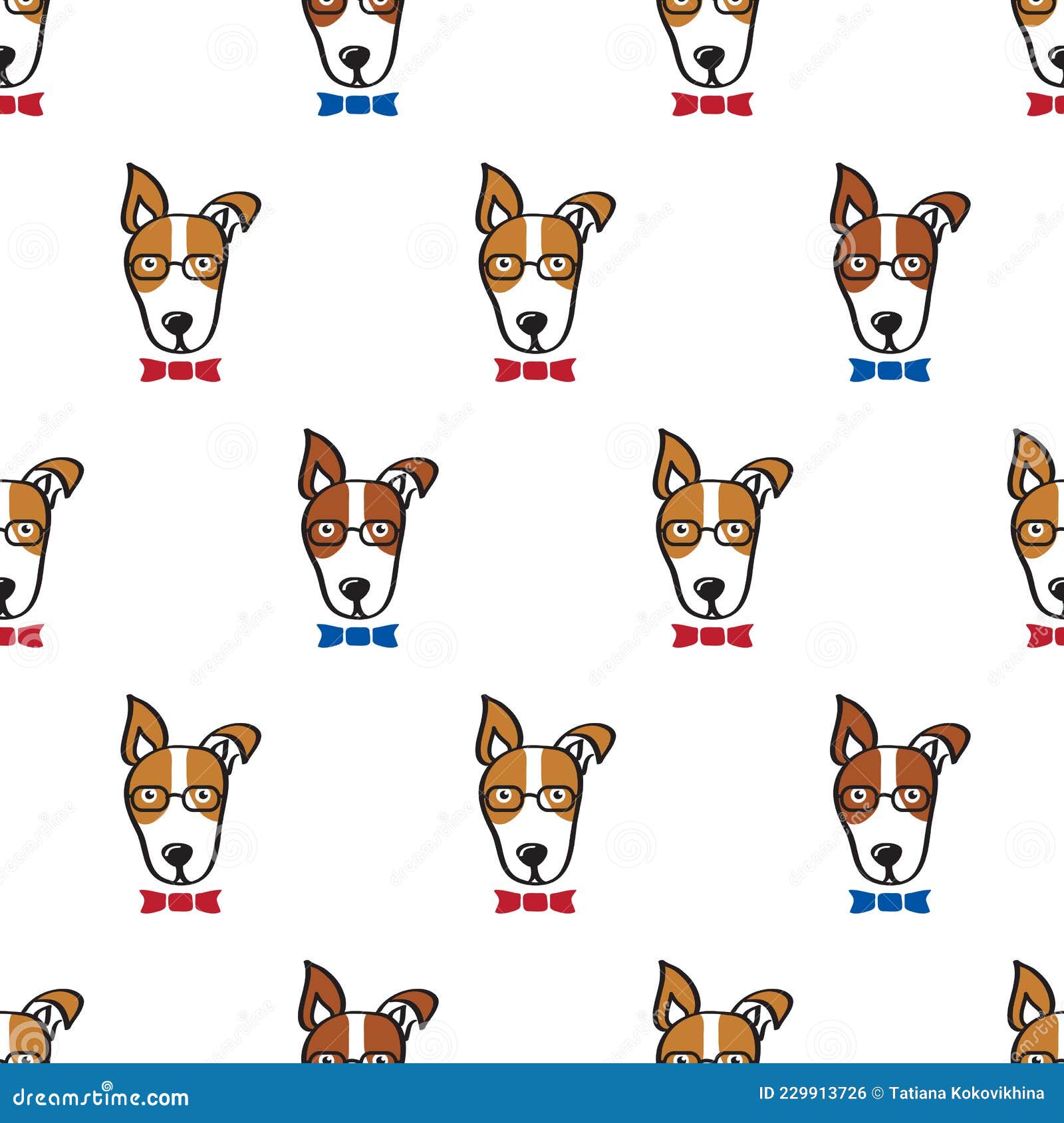 Seamless Pattern with Little Cute Dogs Stock Vector - Illustration of ...
