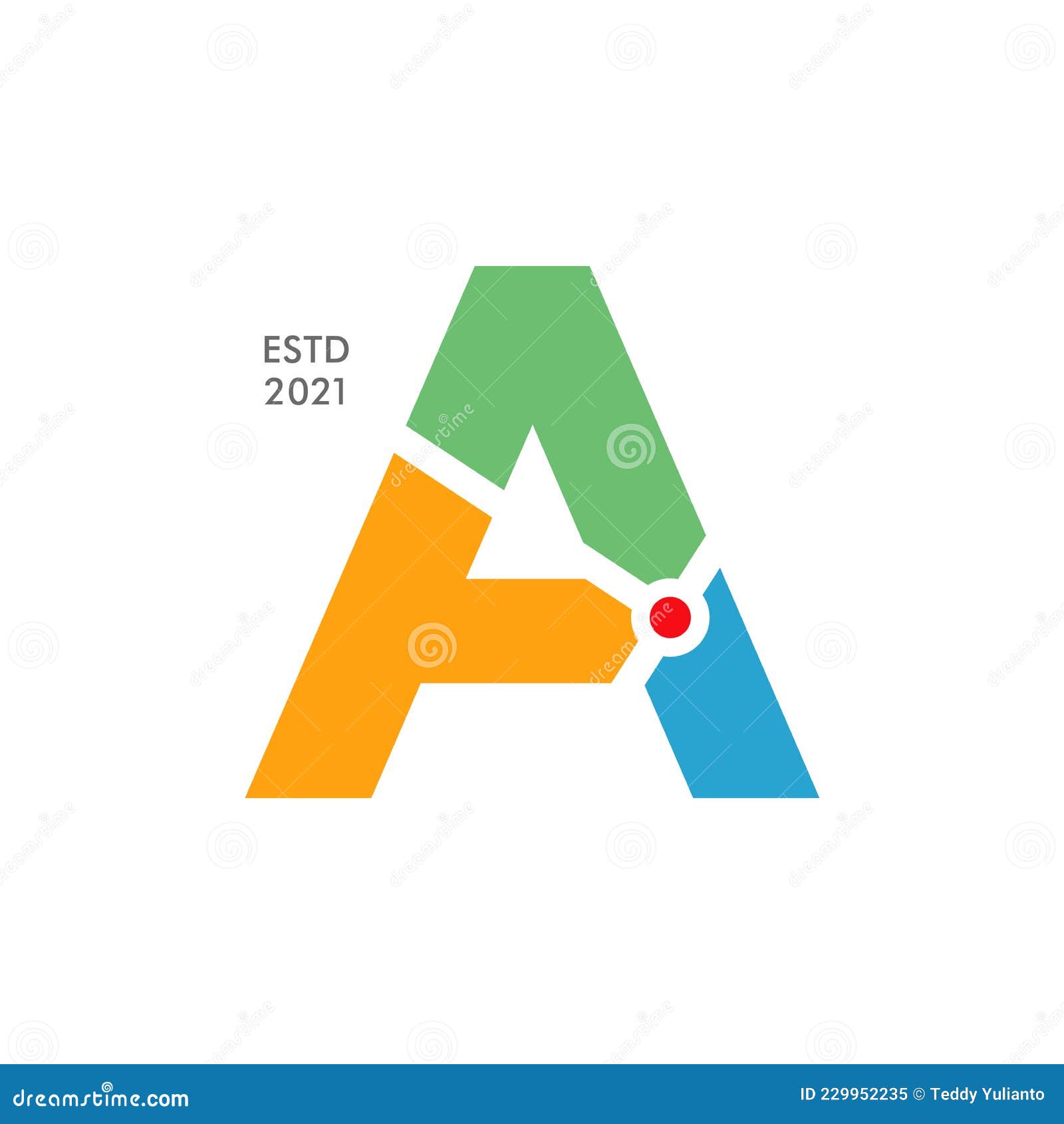 Simple and Modern Initial Logo a Maps Stock Vector - Illustration of ...