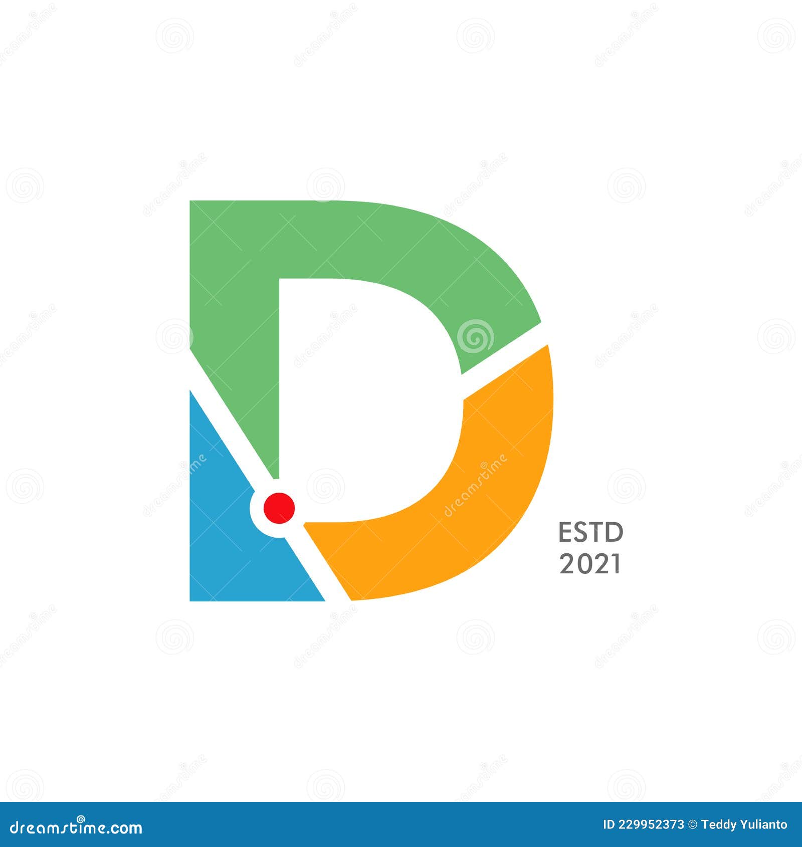 Simple and Modern Initial Logo D Maps Stock Vector - Illustration of ...