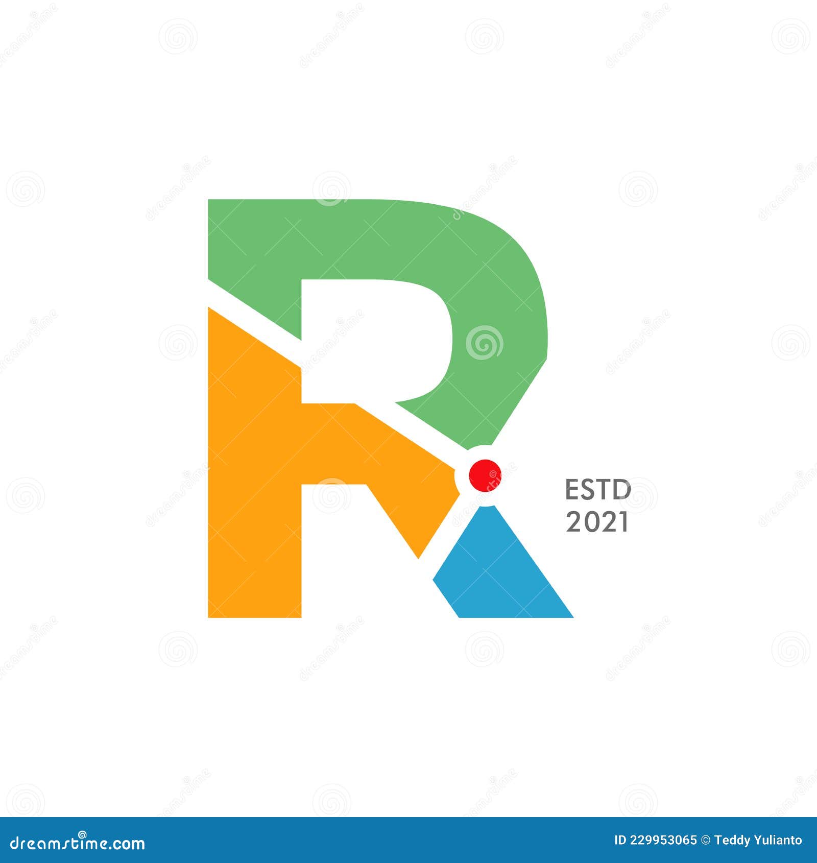 Simple and Modern Initial Logo R Maps Stock Vector - Illustration of ...