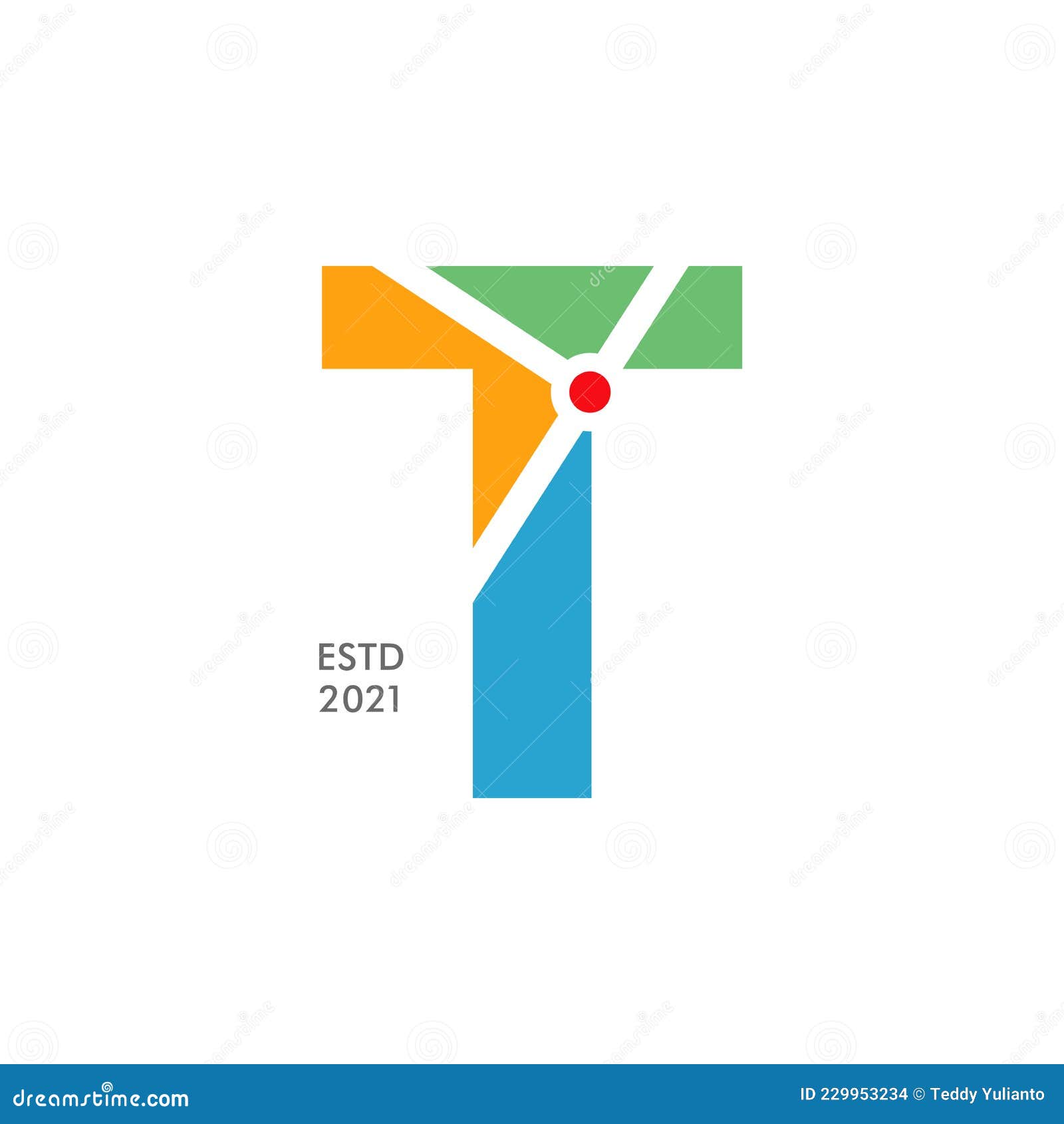 Simple and Modern Initial Logo T Maps Stock Vector - Illustration of ...