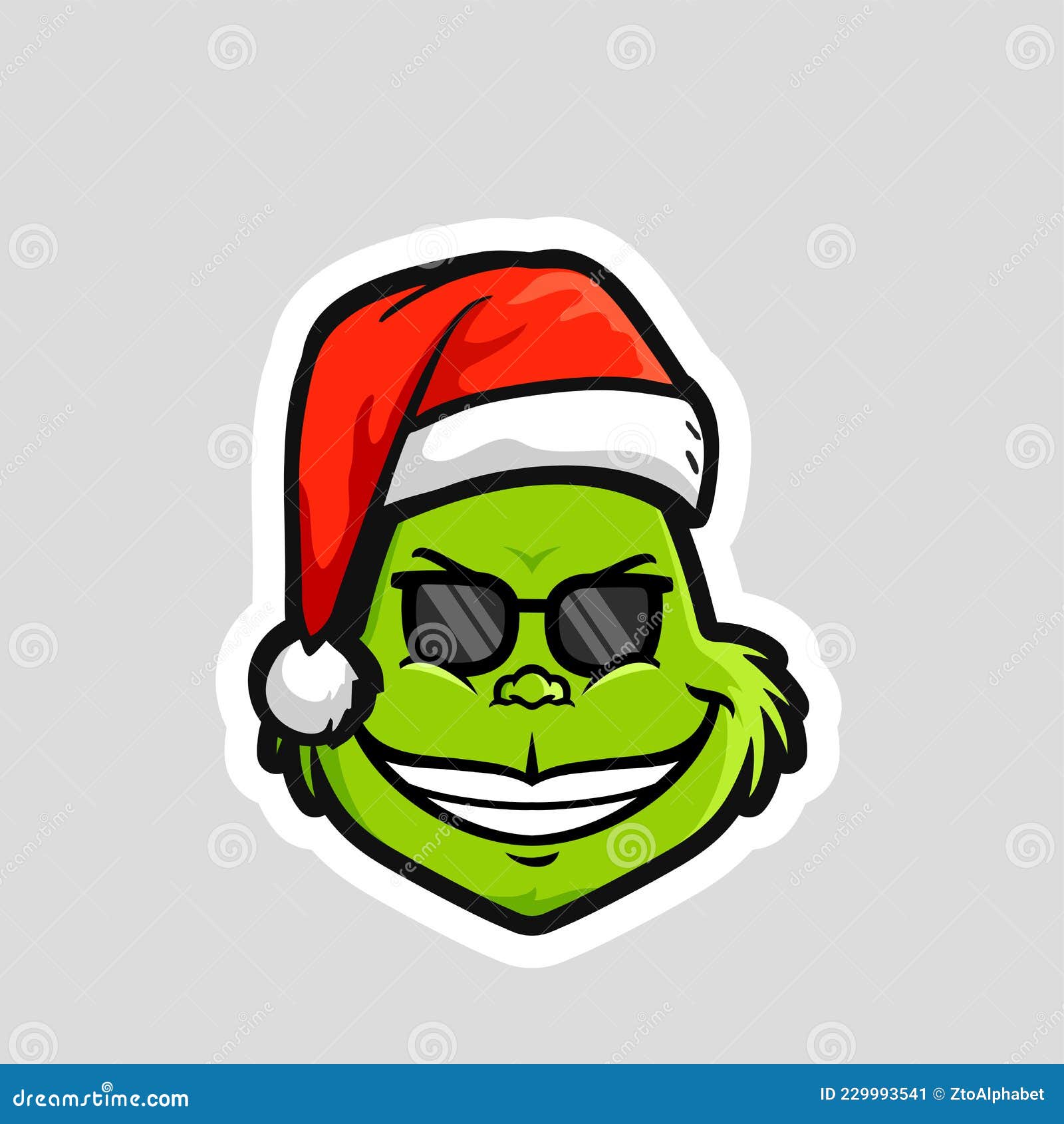 Grinch Christmas Emoji Emoticon Cool Smiling Face Editorial Photo ...