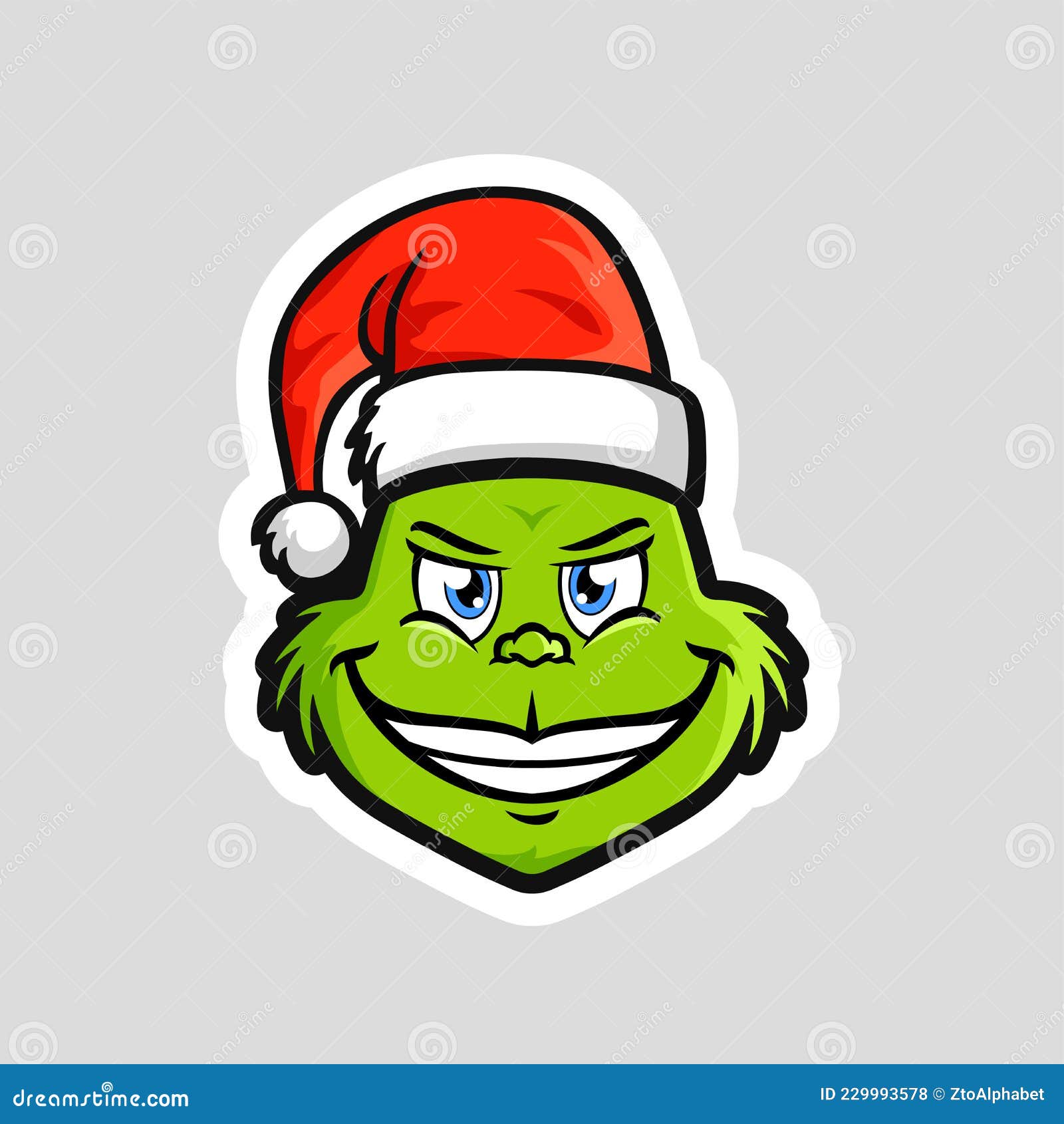 Grinch Christmas Emoji Emoticon Grinning Face Editorial Stock Photo ...