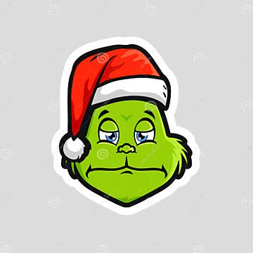 Grinch Christmas Emoji Emoticon Pensive Face Editorial Photo ...