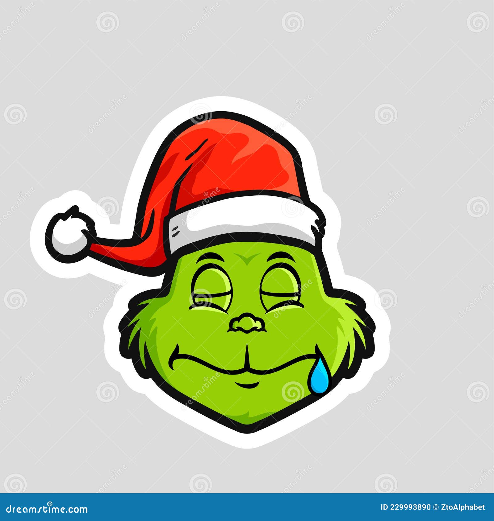 Grinch Christmas Emoji Emoticon Drooling Face Icons Editorial Image ...