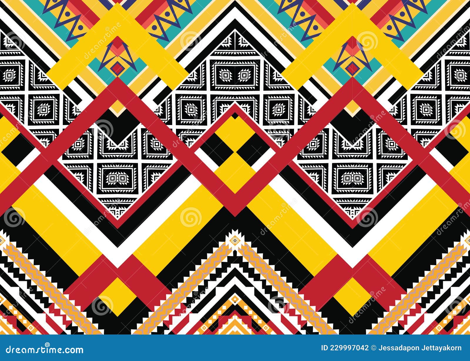 Geometric ethnic pattern stock vector. Illustration of decoration ...