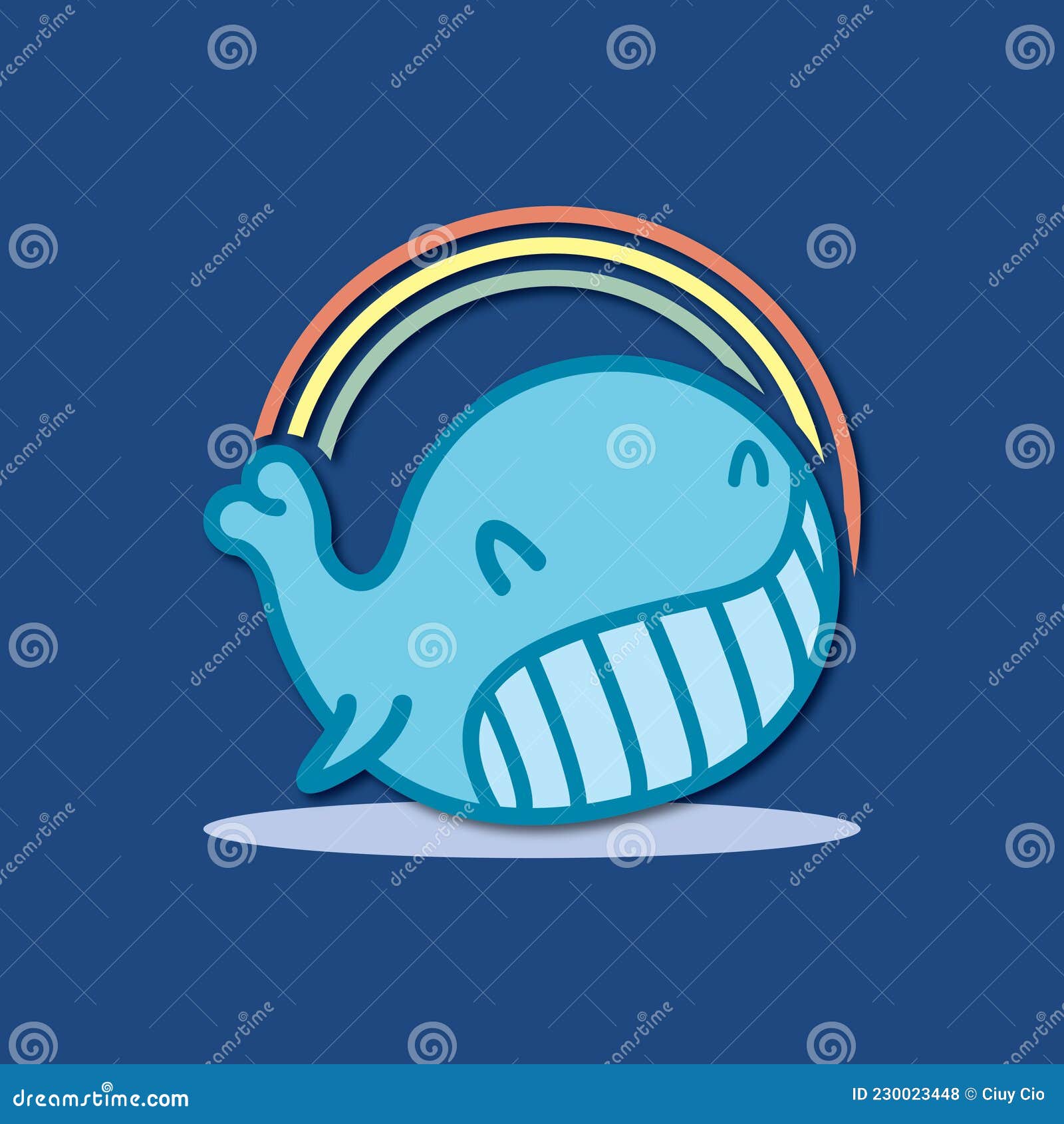 Cute Smile Whale Cartoon Illustration Logo, Mascot, Icon Premium Vector ...