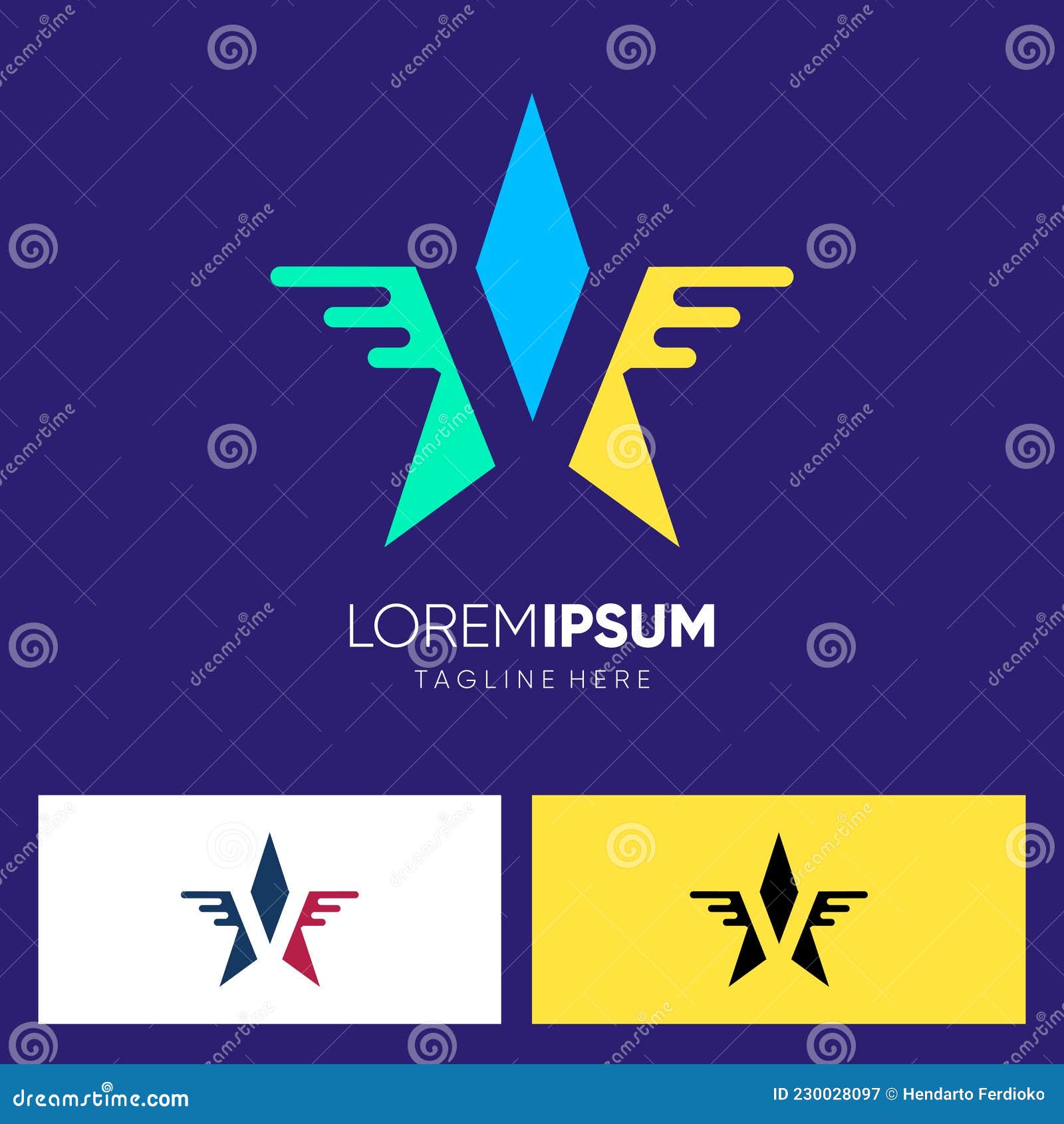 Letter V Star or with Wing Logo Design Vector Icon Graphic Emblem ...