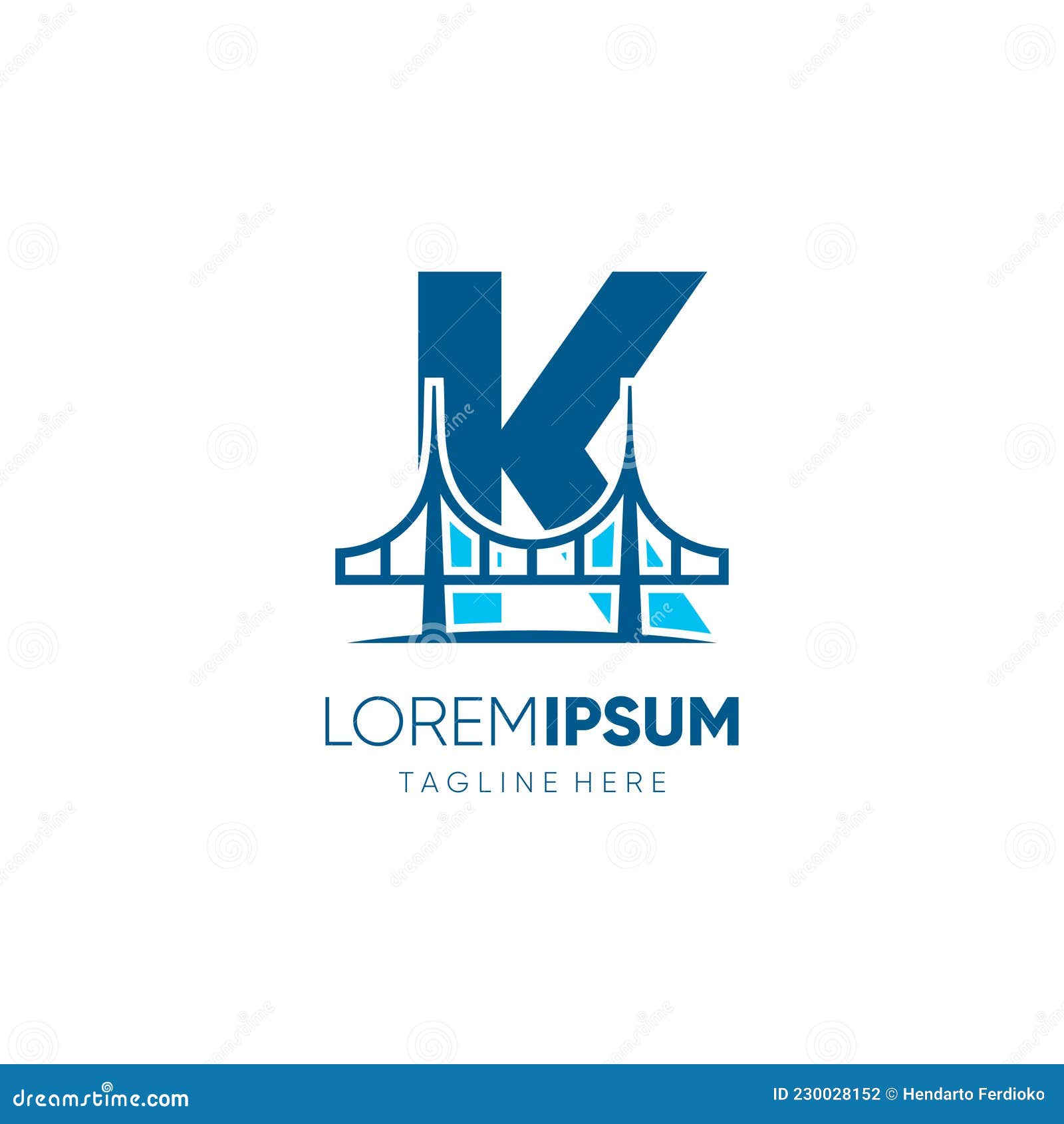 Letter K Bridge Logo Design Vector Icon Graphic Emblem Illustration ...