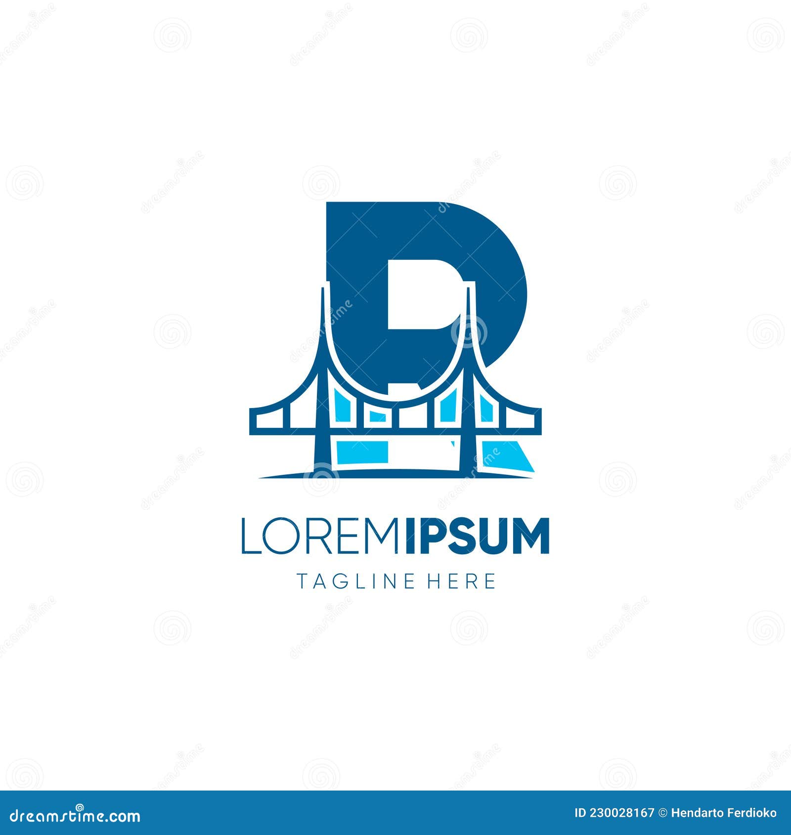 Letter R Bridge Logo Design Vector Icon Graphic Emblem Illustration ...