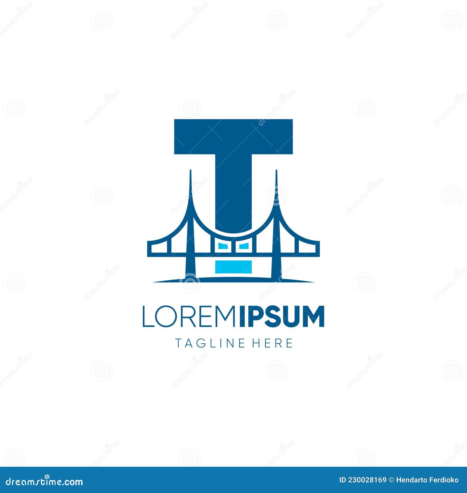 Letter T Bridge Logo Design Vector Icon Graphic Emblem Illustration ...