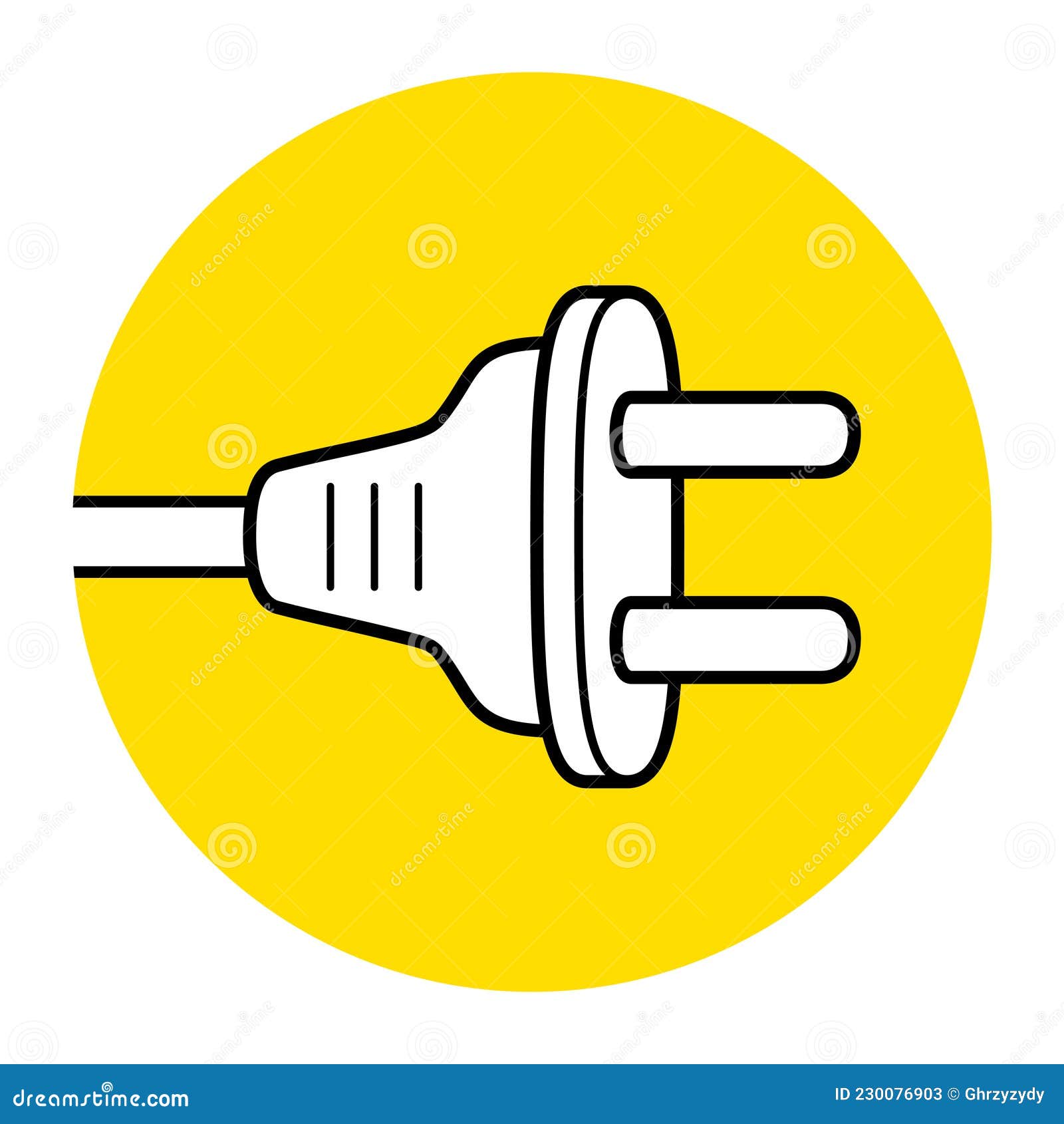 AC power plug icon. stock vector. Illustration of cord - 230076903