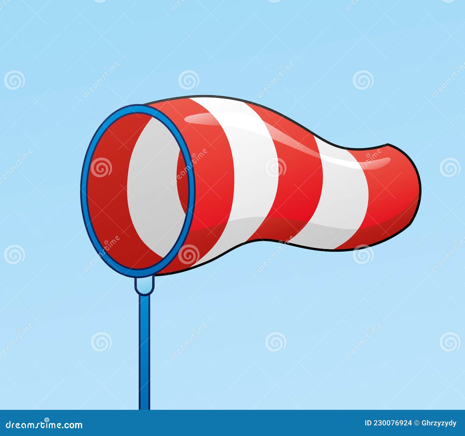 Windsock Cartoon Vector Illustration Stock Vector - Illustration of ...