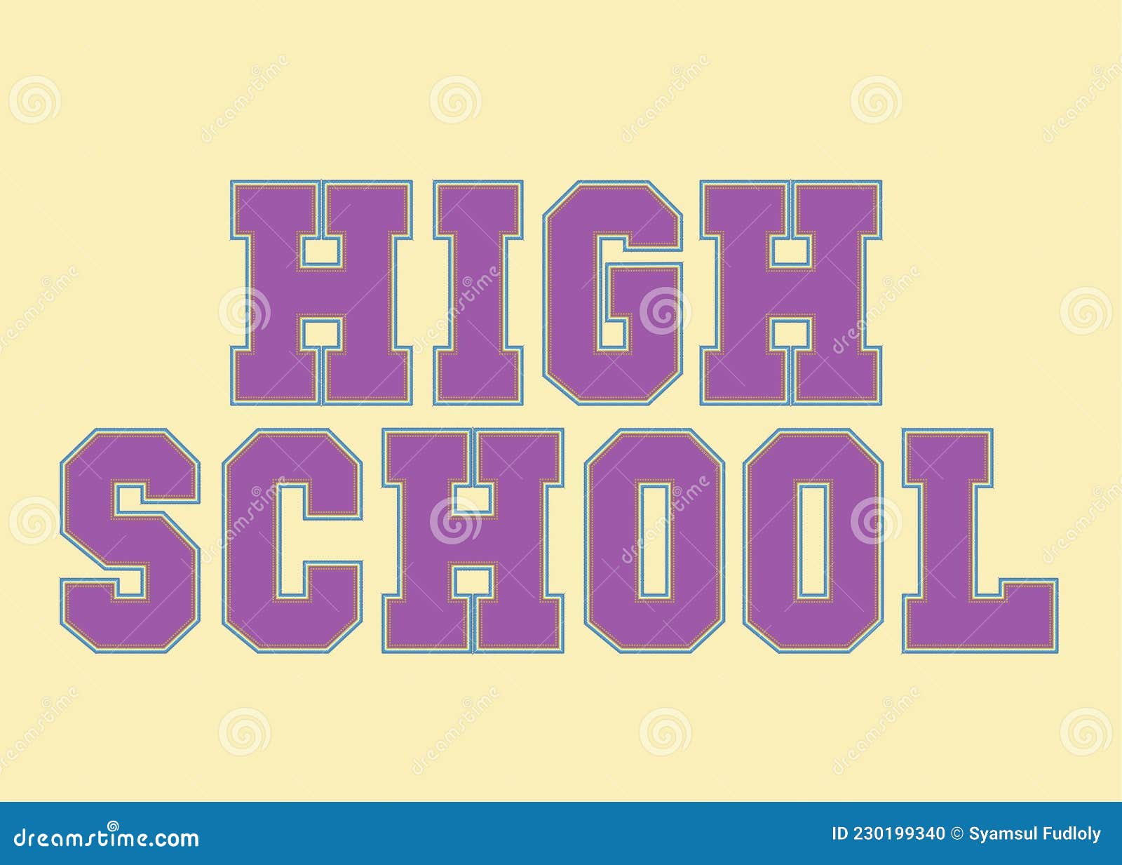 Highschool Text Effect Editable Stock Vector - Illustration of template ...