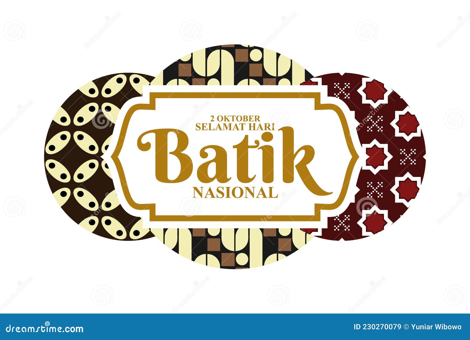 October 02, Happy National Batik Day Stock Vector - Illustration of ...
