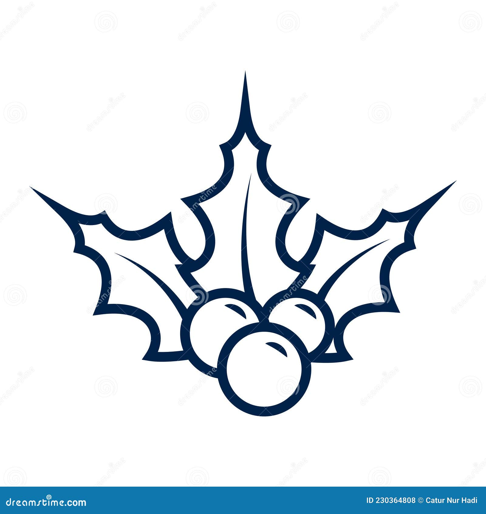 Holly Berry Icon Decoration Logo Vector Design Illustration, Isolated ...