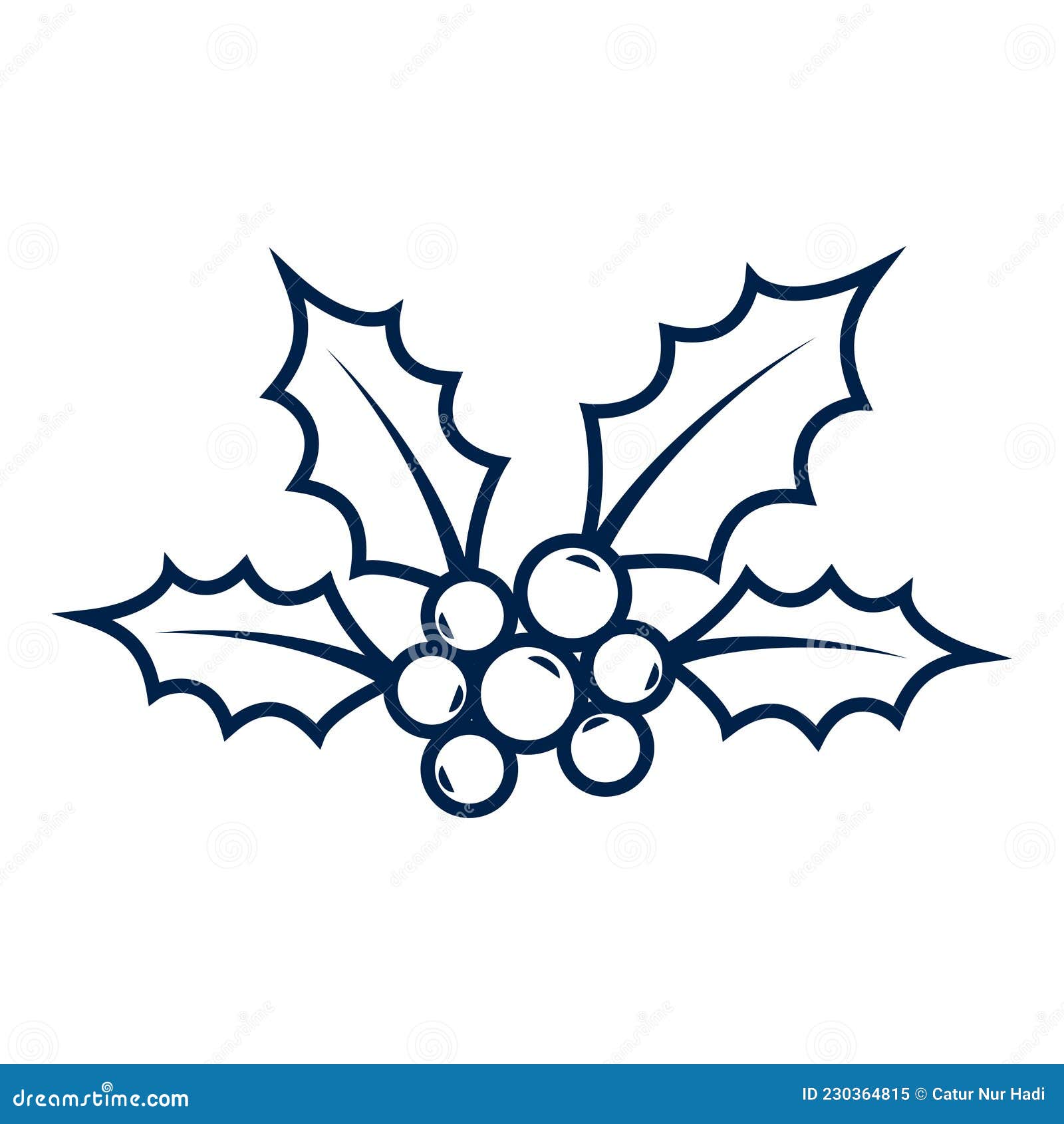 Holly Berry Icon Decoration Logo Vector Design Illustration, Isolated ...