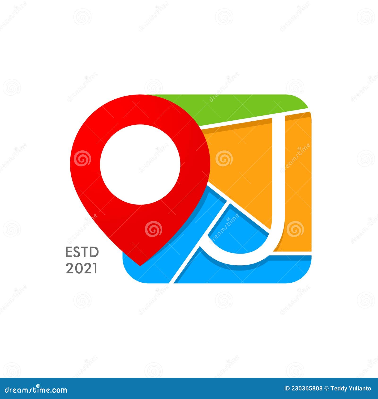 Modern Initial J City Maps stock vector. Illustration of discover ...