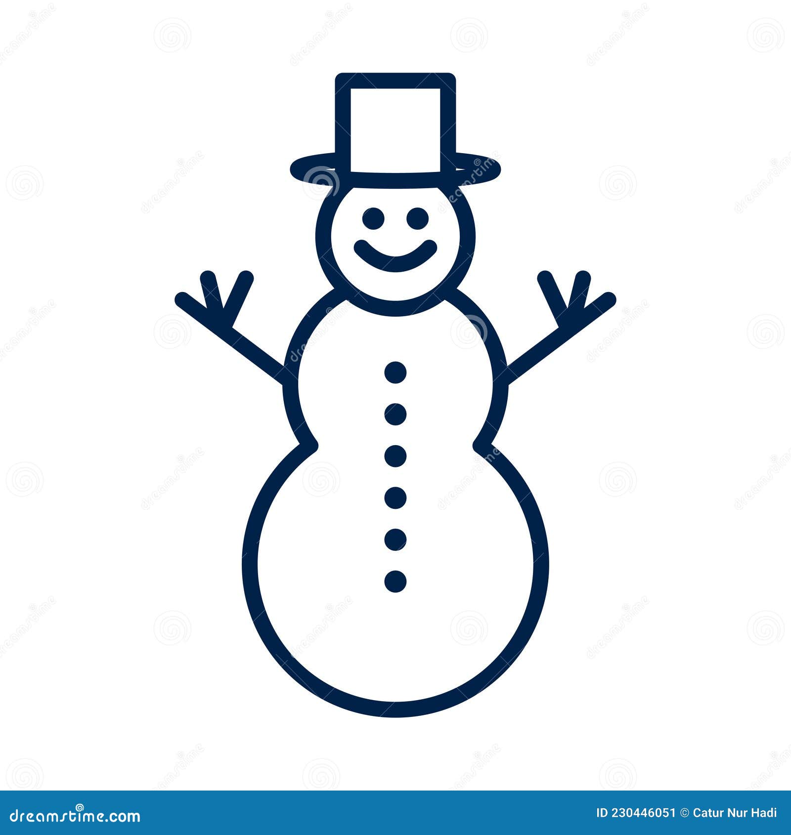 Snowman Icon Logo Vector Template Design Illustration, Isolated on ...