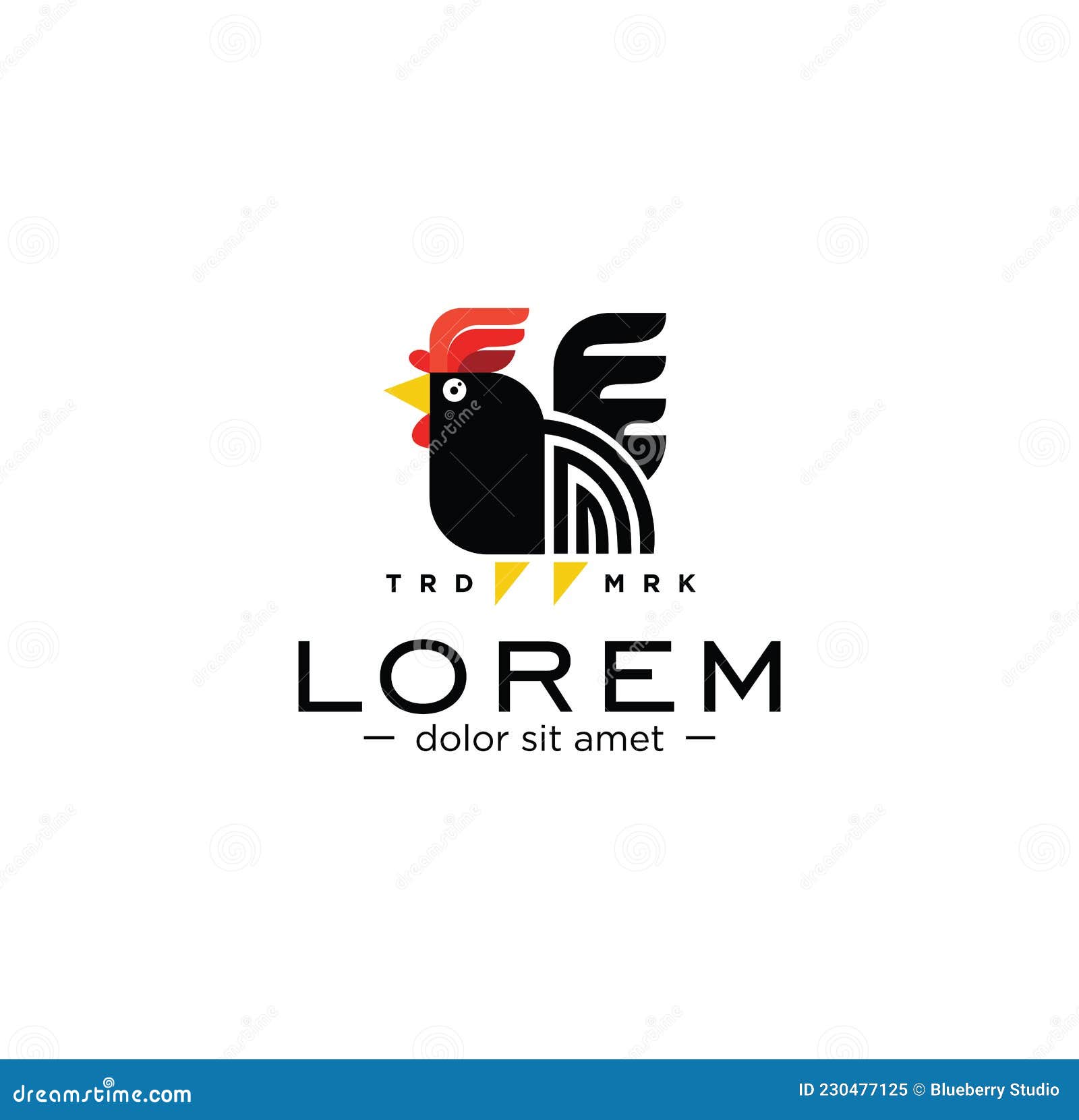 Abstract Chicken Hen Logo Geometrical Vector Design Illustration ...