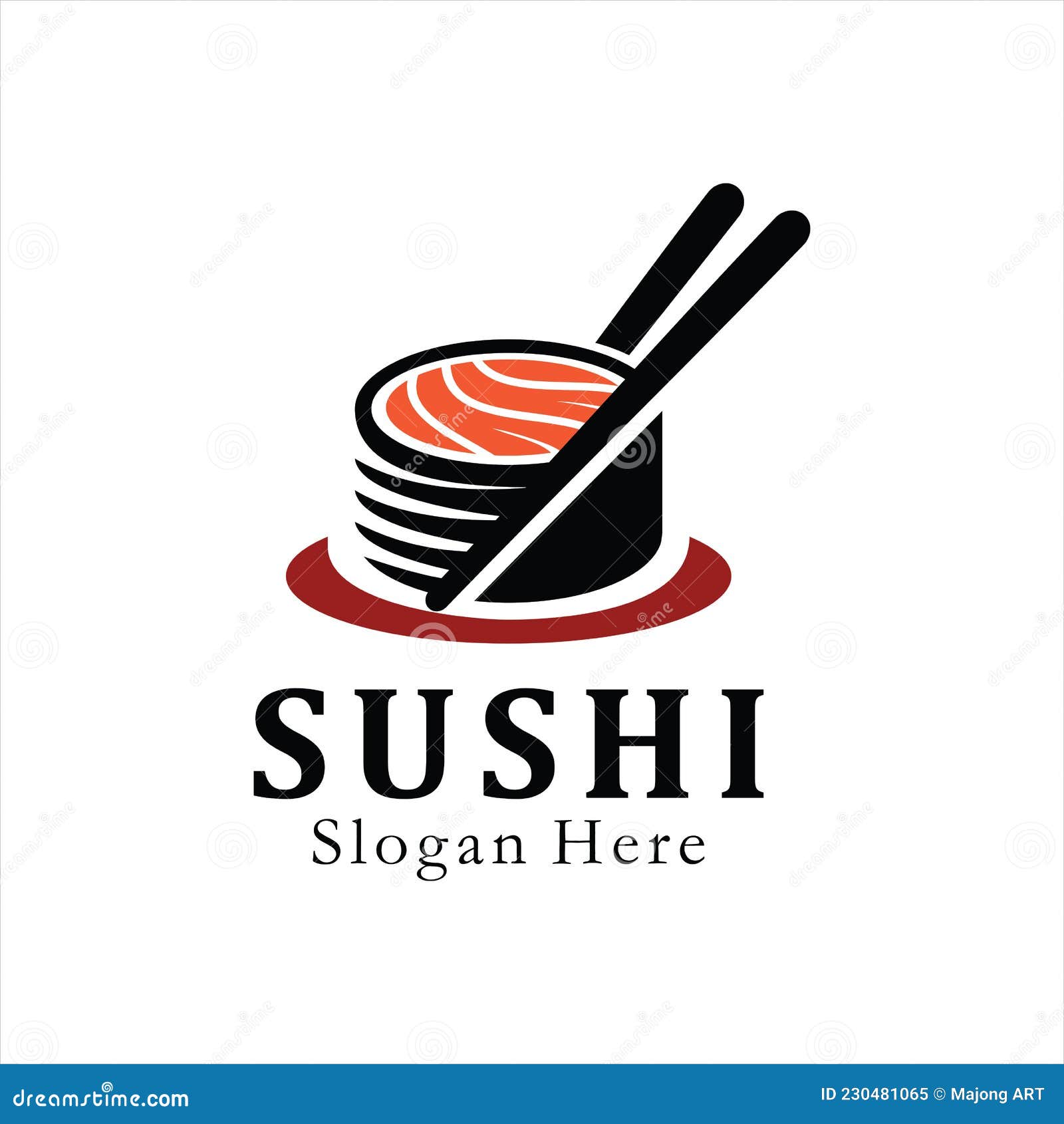 Japanese Sushi Logo Design Vector Template with Restaurant Concept ...