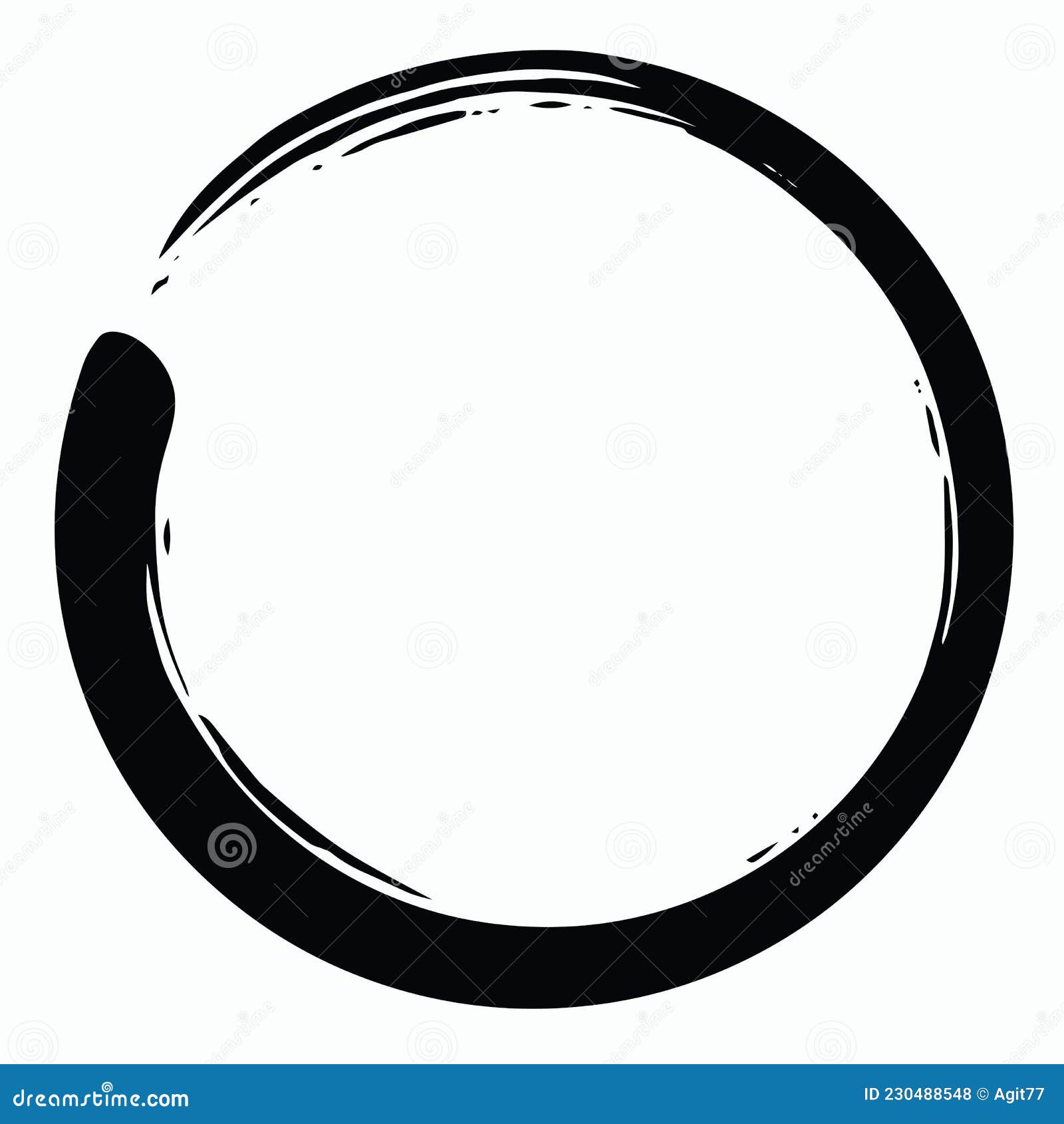 Enso Zen Japanese Circle Brush Vector Illustration Ink Vector ...