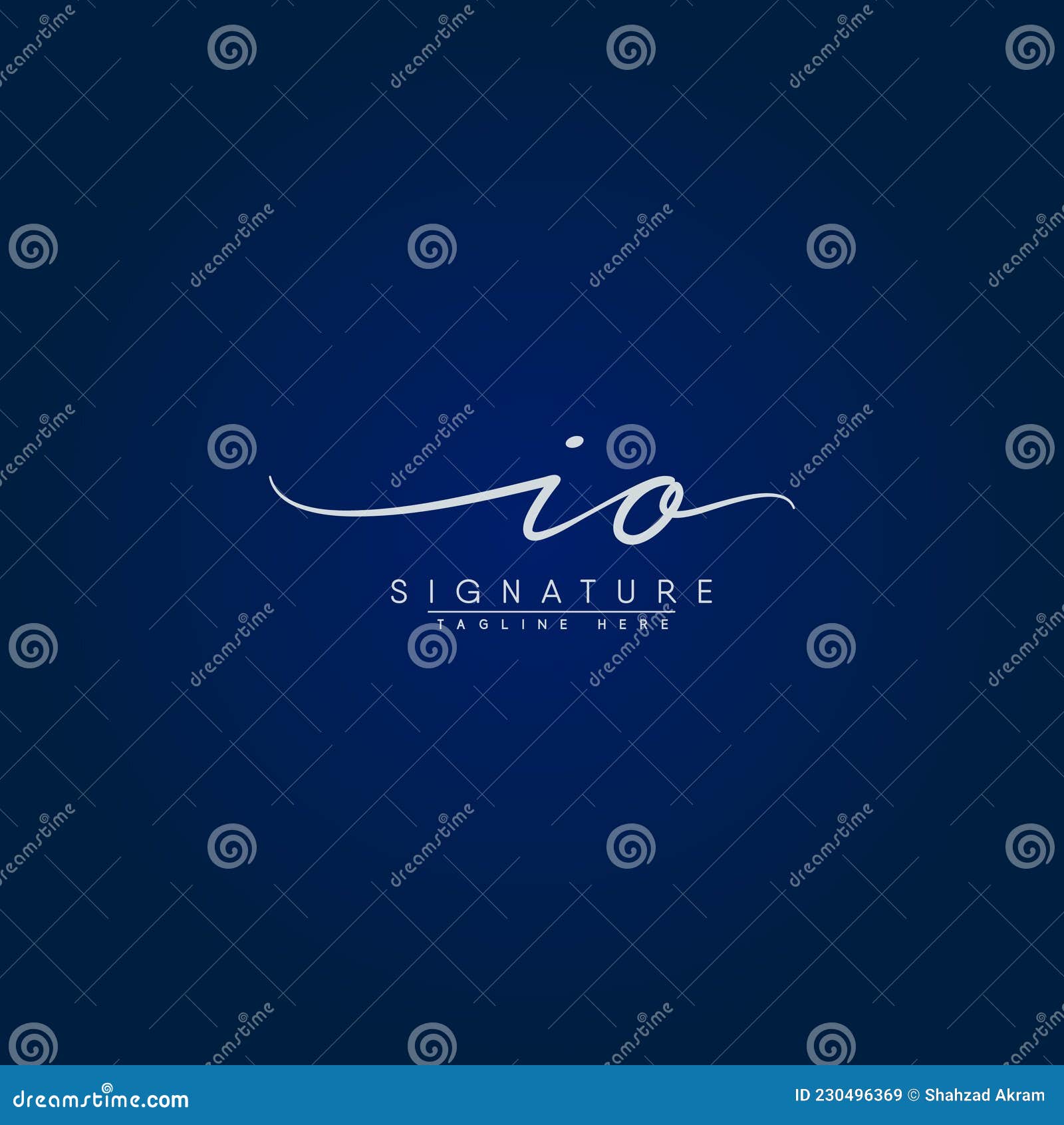 Initial Letter IO Logo - Handwritten Signature Logo for Alphabet I and ...